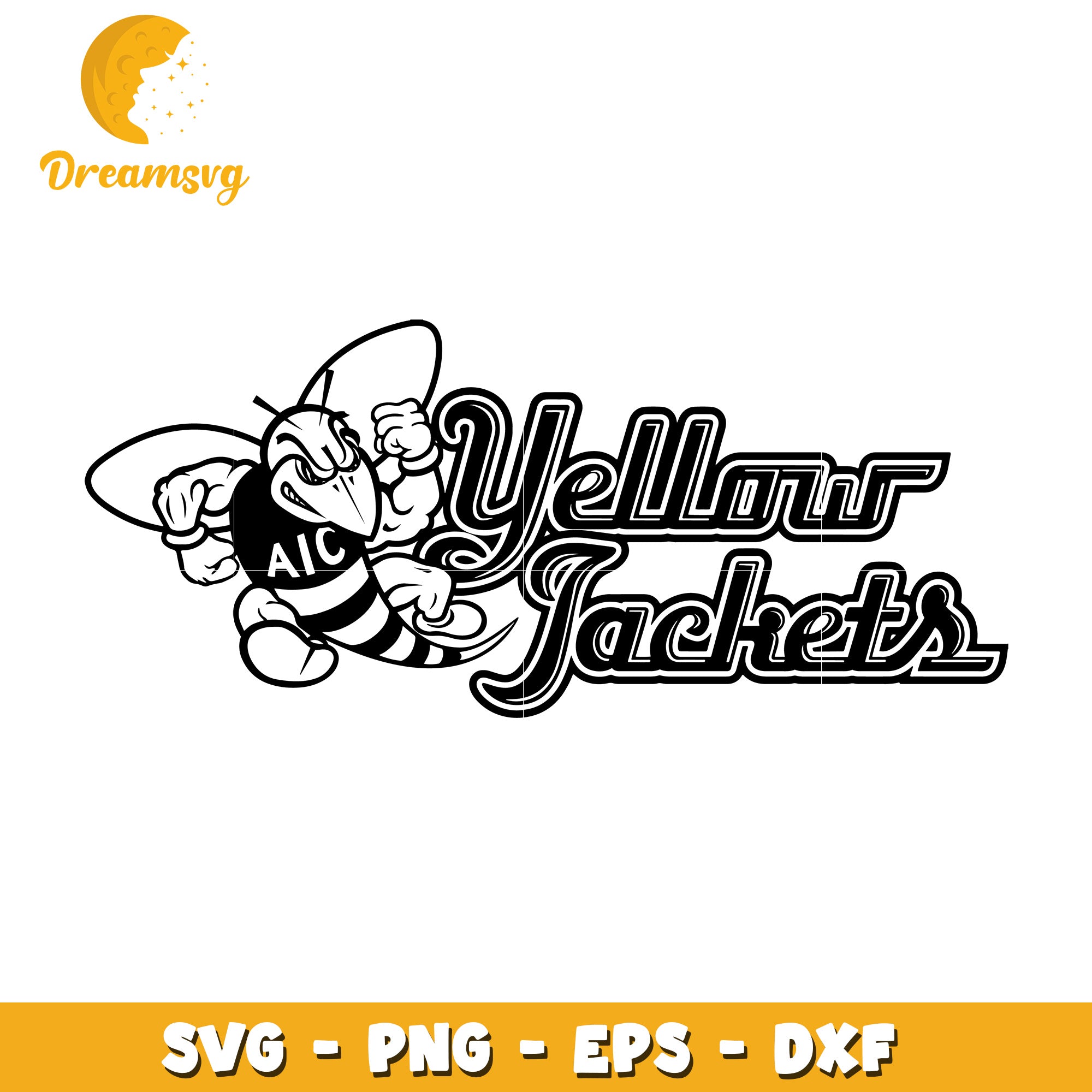 Yellow Jackets Mascot SVG Cut File – DreamSVG Store