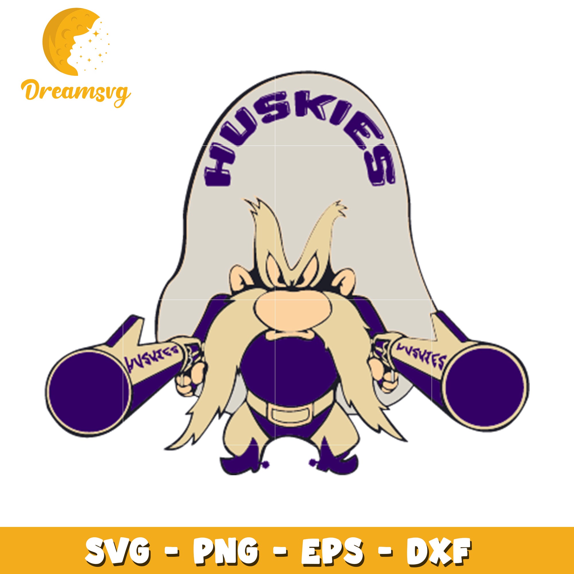 Yosemite Sam Huskies SVG PNG EPS DXF – DreamSVG Store