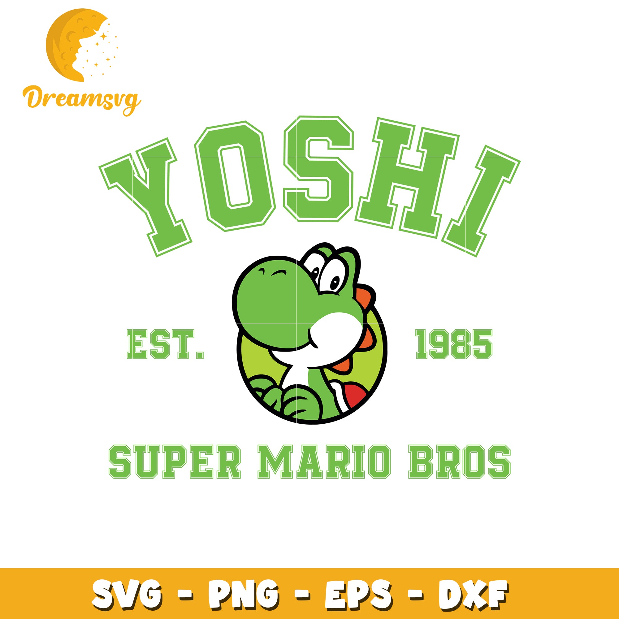 Yoshi SVG PNG EPS DXF Super Mario Bros – DreamSVG Store