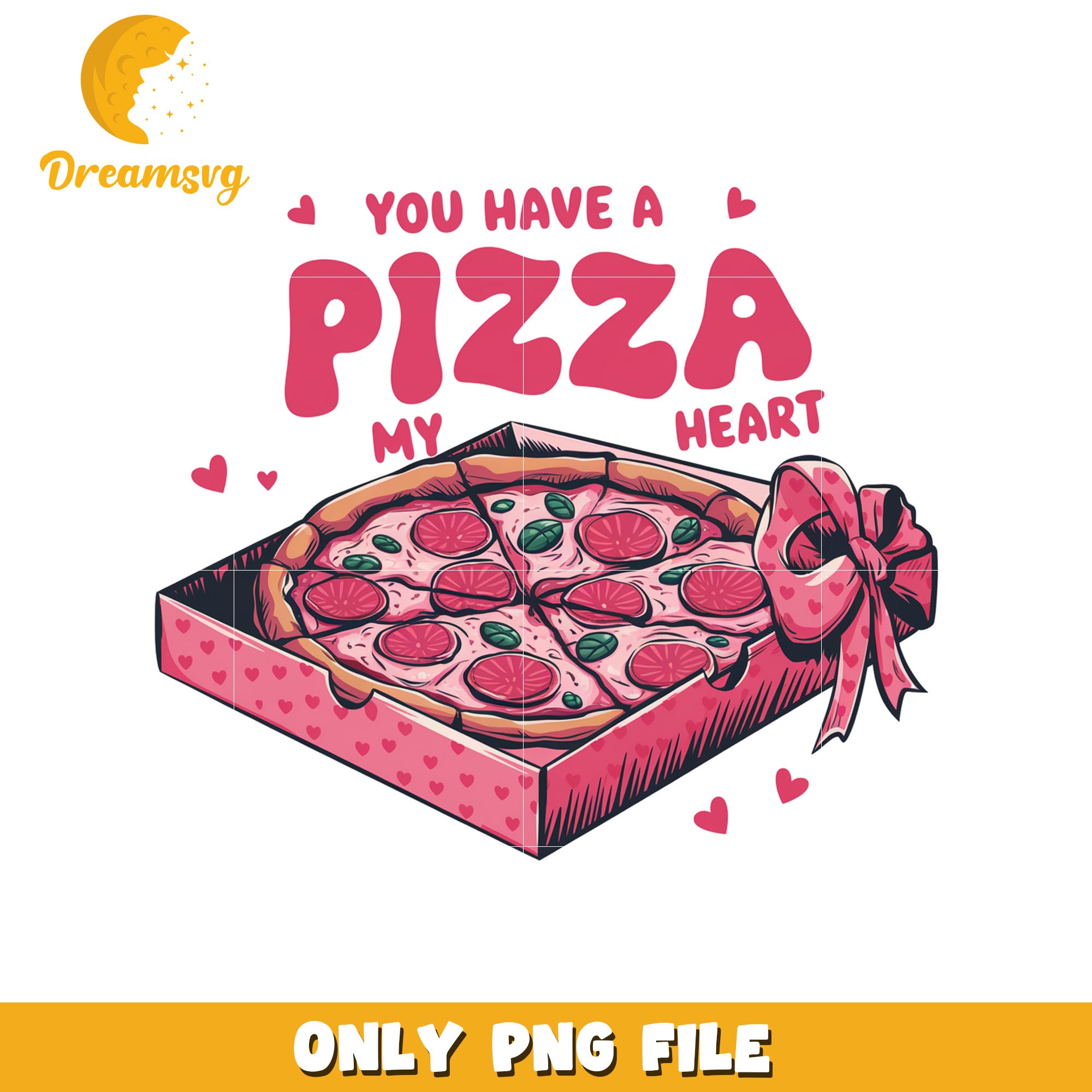 You have a pizza my heart png, love pizza png, valentine png – DreamSVG ...