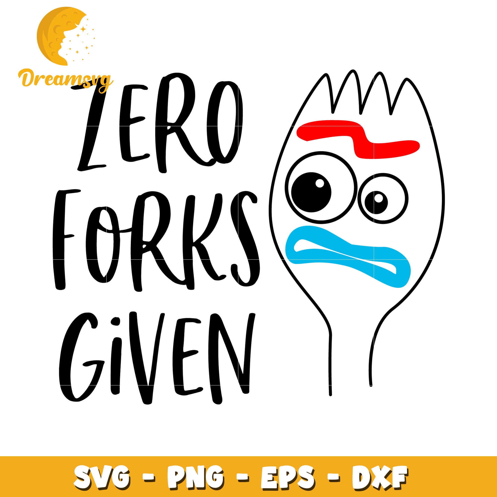 Zero Forks Given SVG PNG EPS DXF – DreamSVG Store