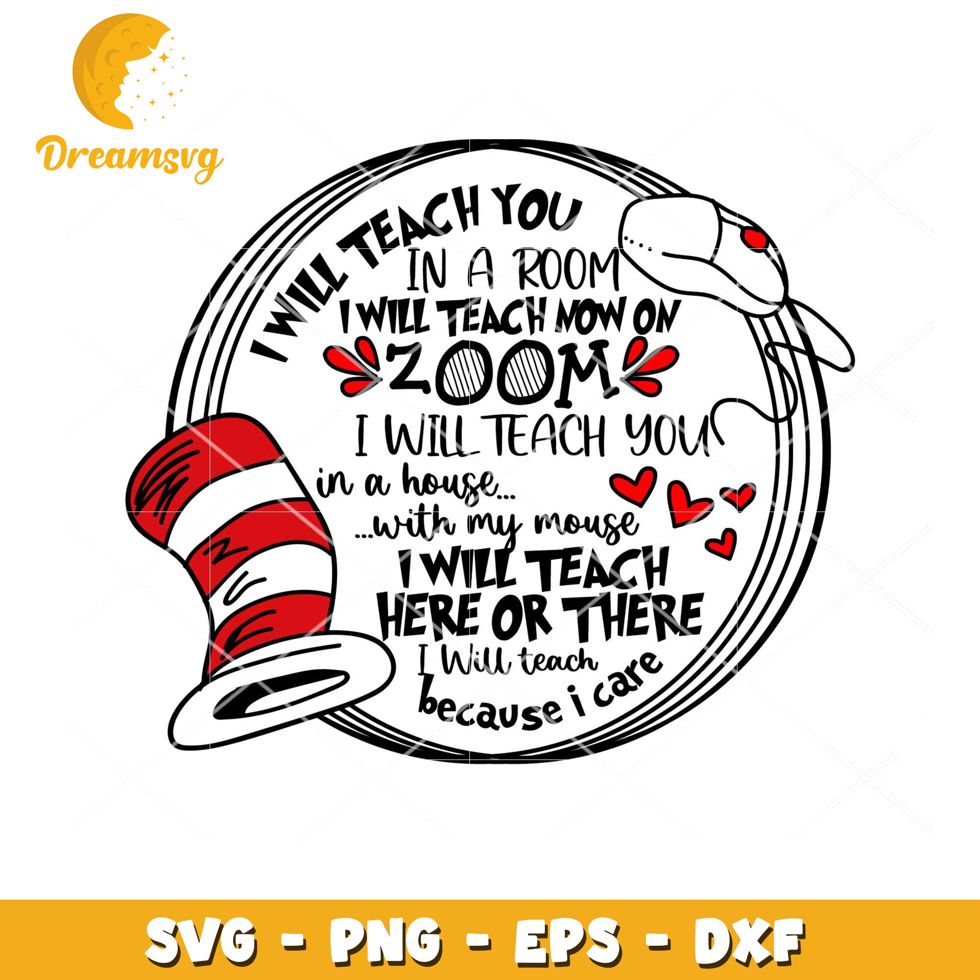 Zoom Teacher SVG Design – DreamSVG Store
