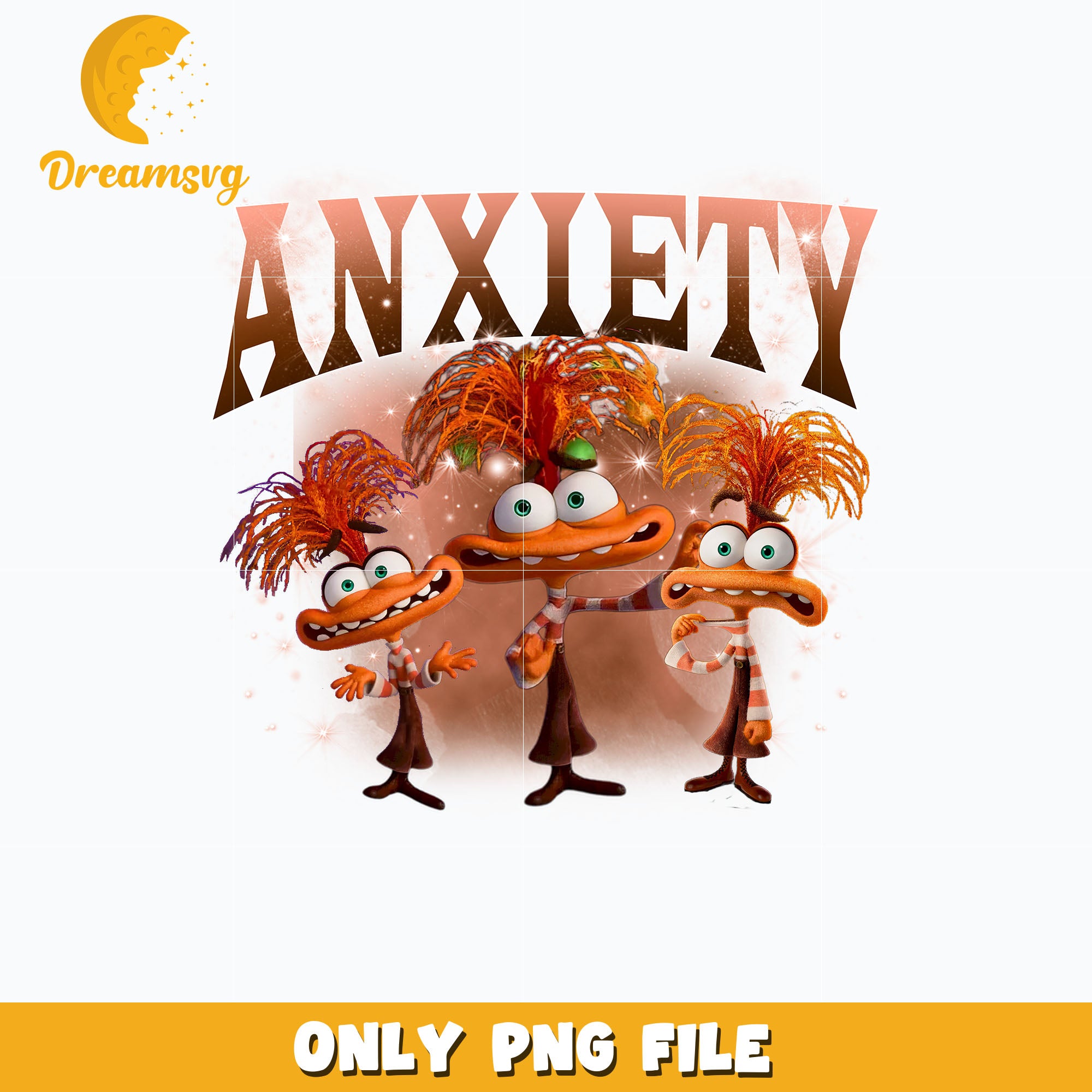 Anxiety Inside Out 2 design png – DreamSVG Store