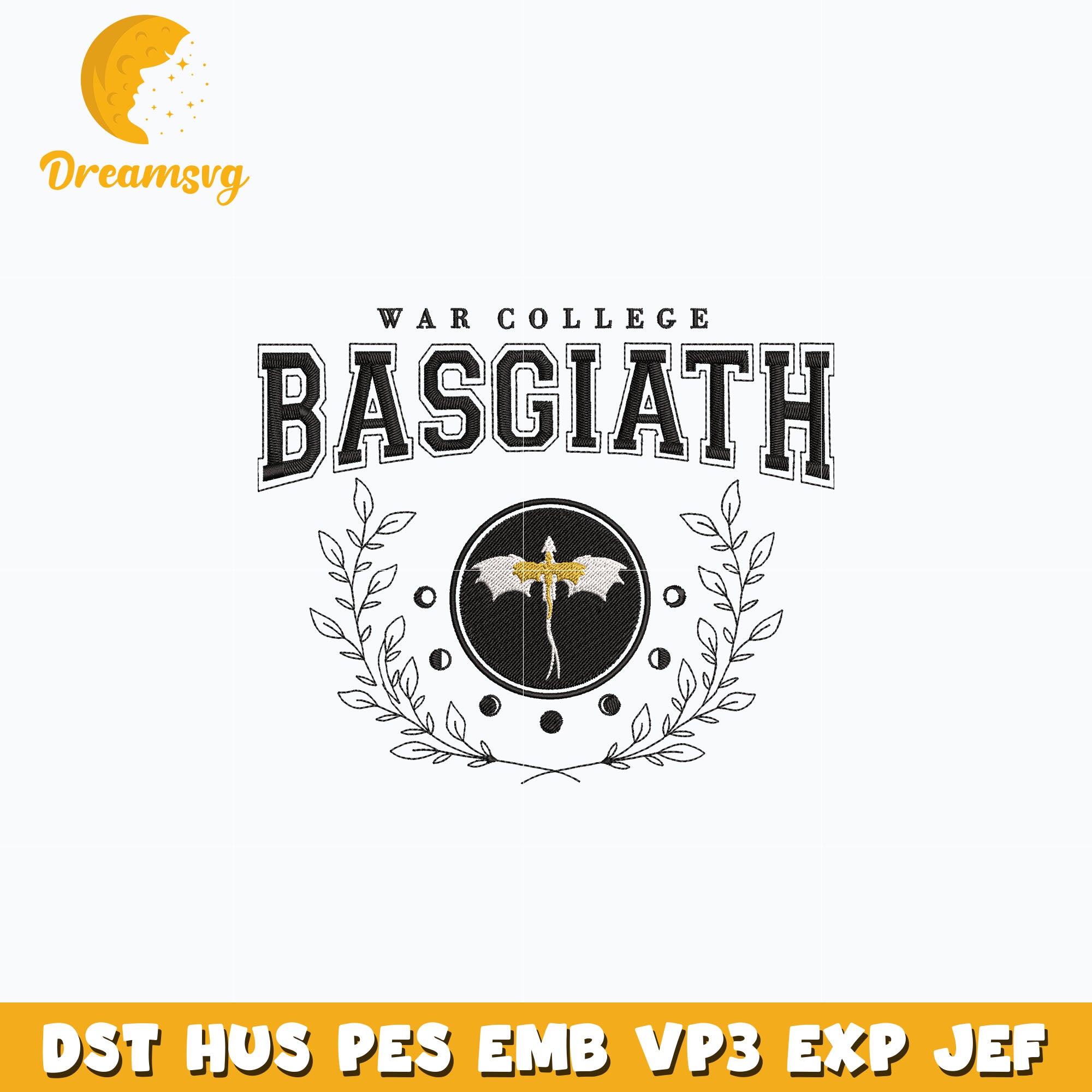 Basgiath war college dragon embroidery – DreamSVG Store