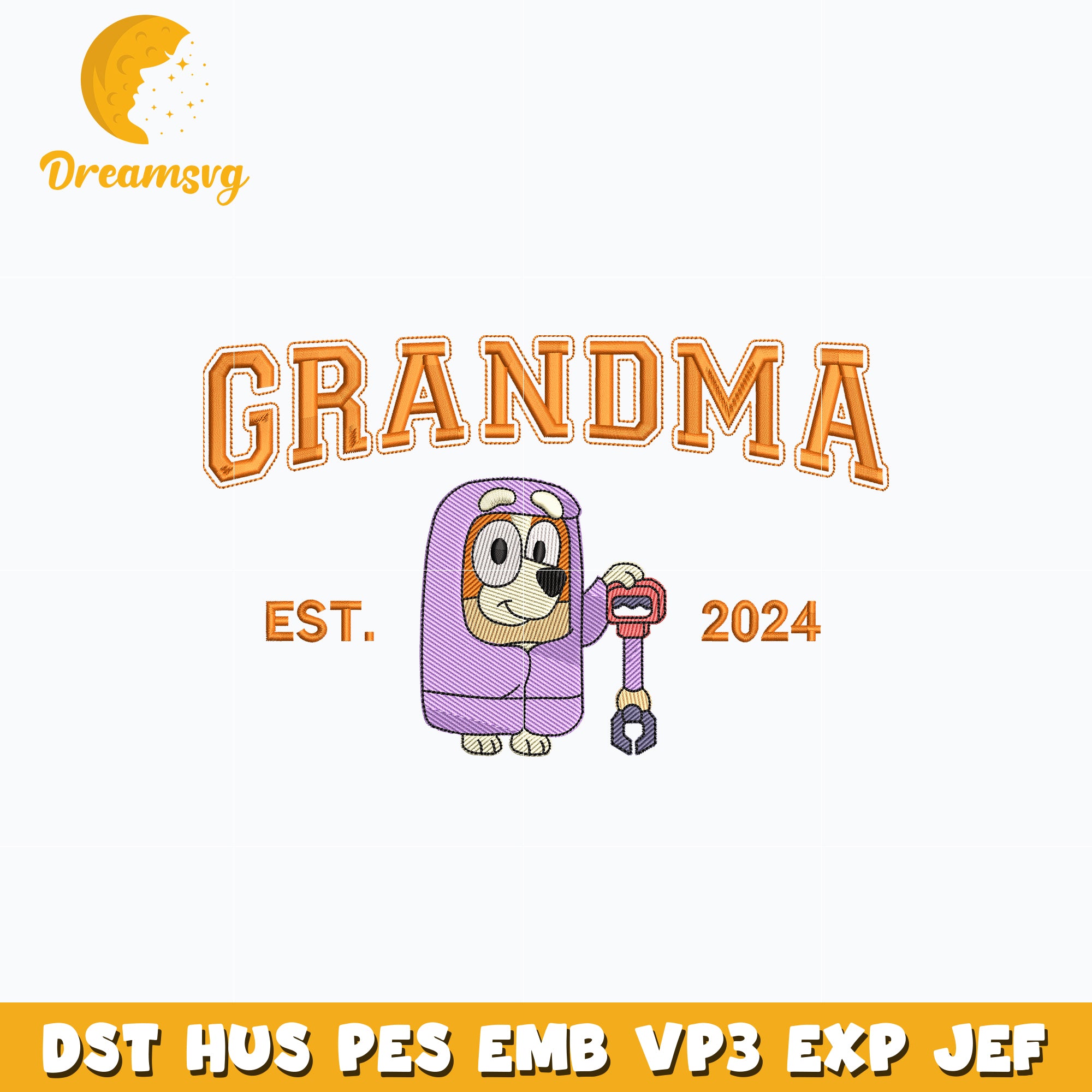 Bingo grandma est 2024 embroidery design – DreamSVG Store