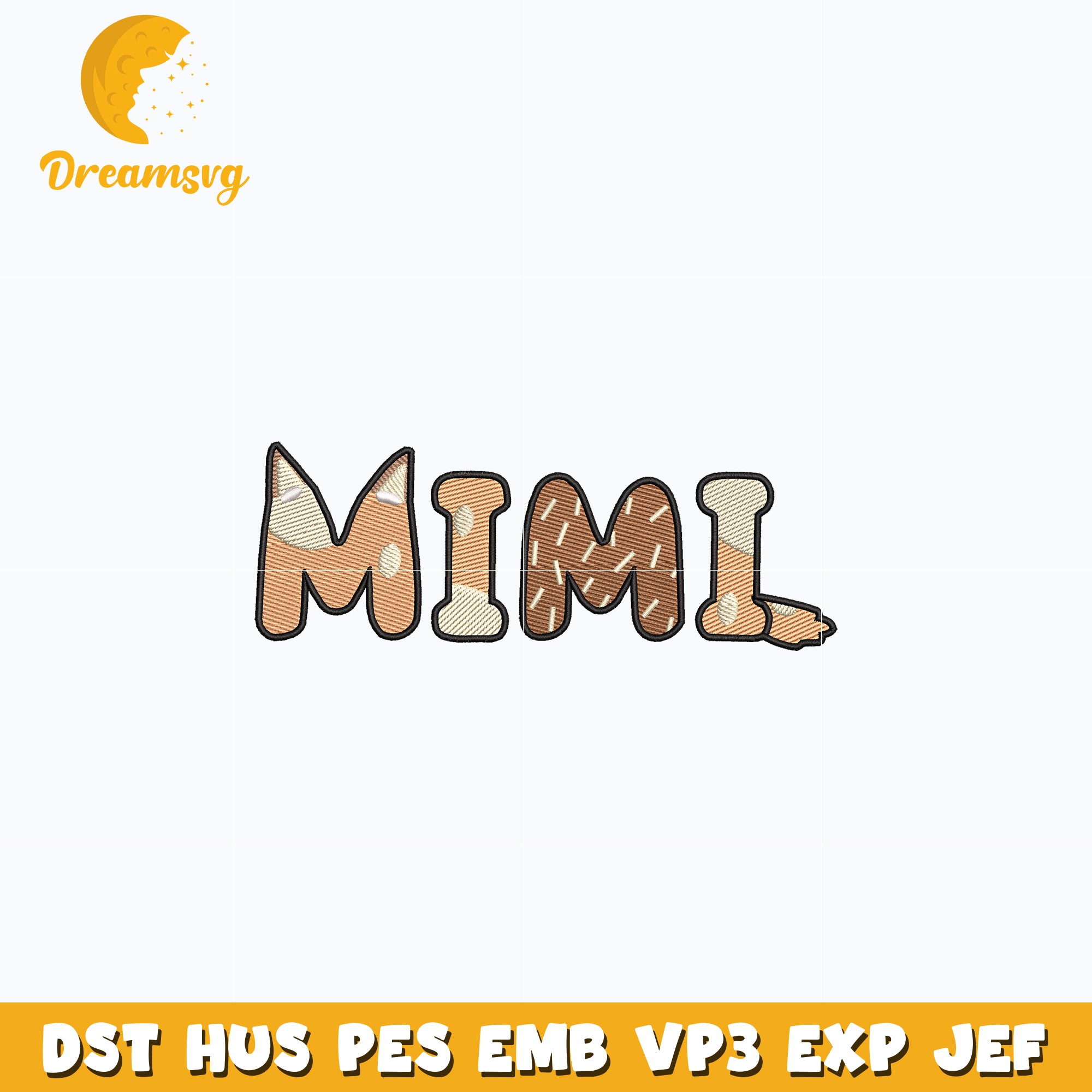 Bingo mimi embroidery design – DreamSVG Store