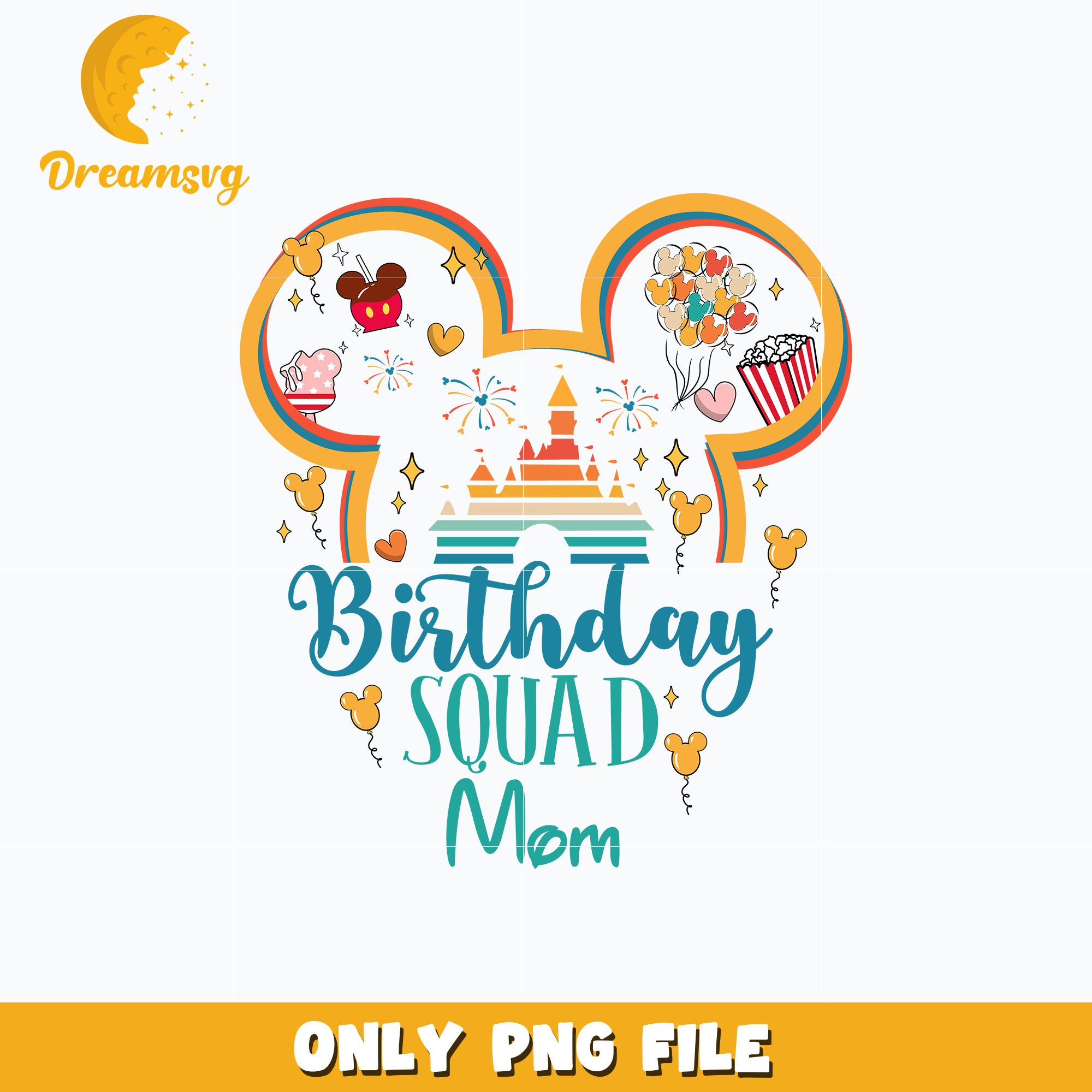 Birthday squad mom png, mickey mouse head png – DreamSVG Store
