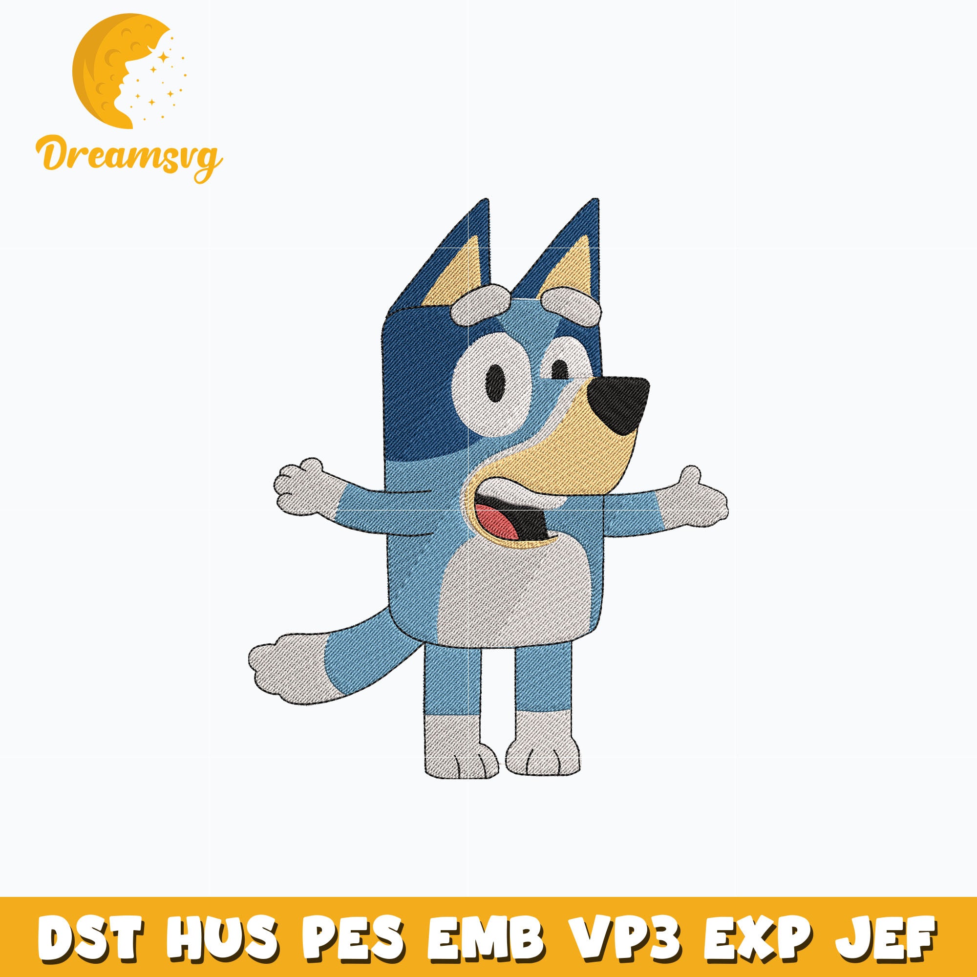 Bluey cartoon embroidery – DreamSVG Store