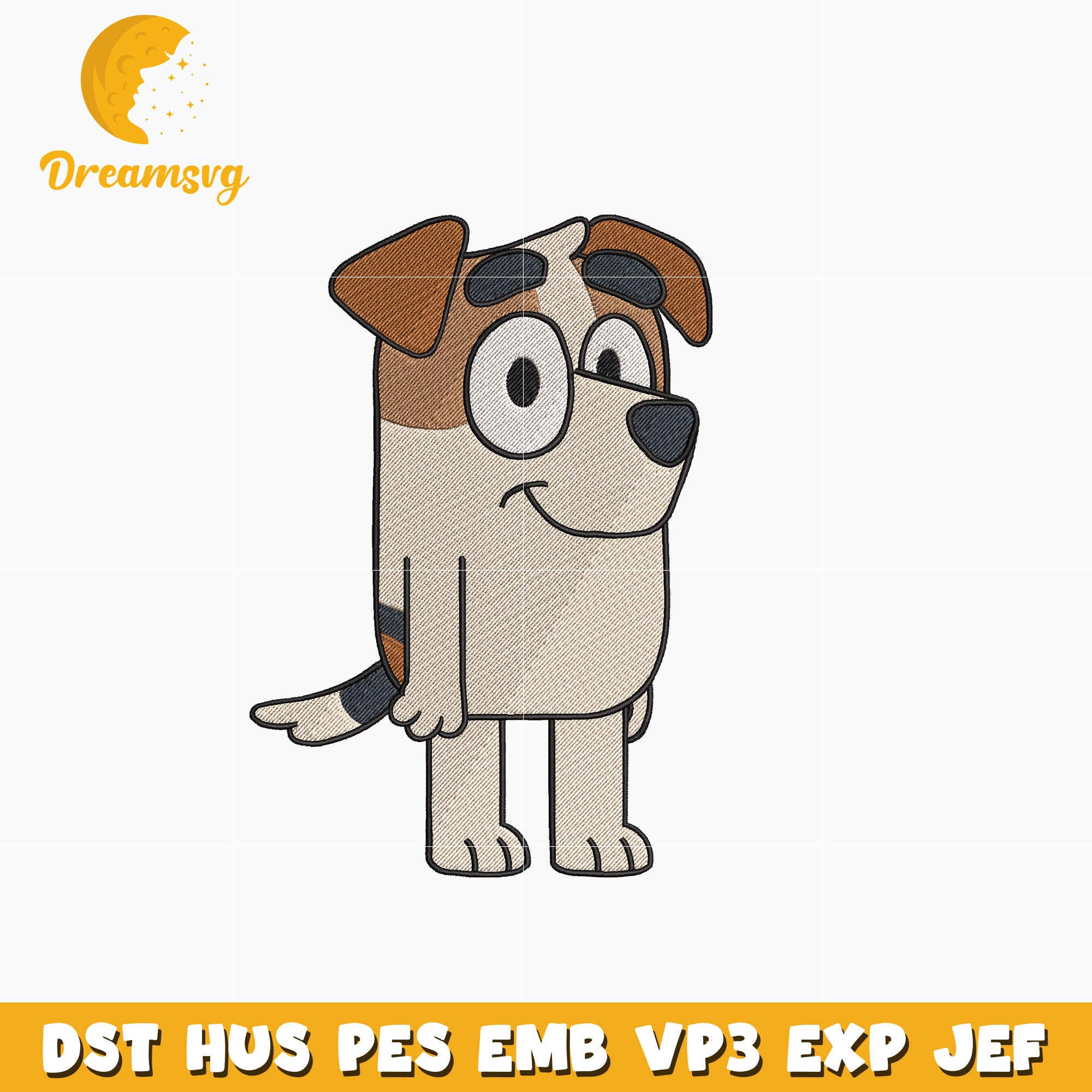 Bluey jack cartoon embroidery – DreamSVG Store