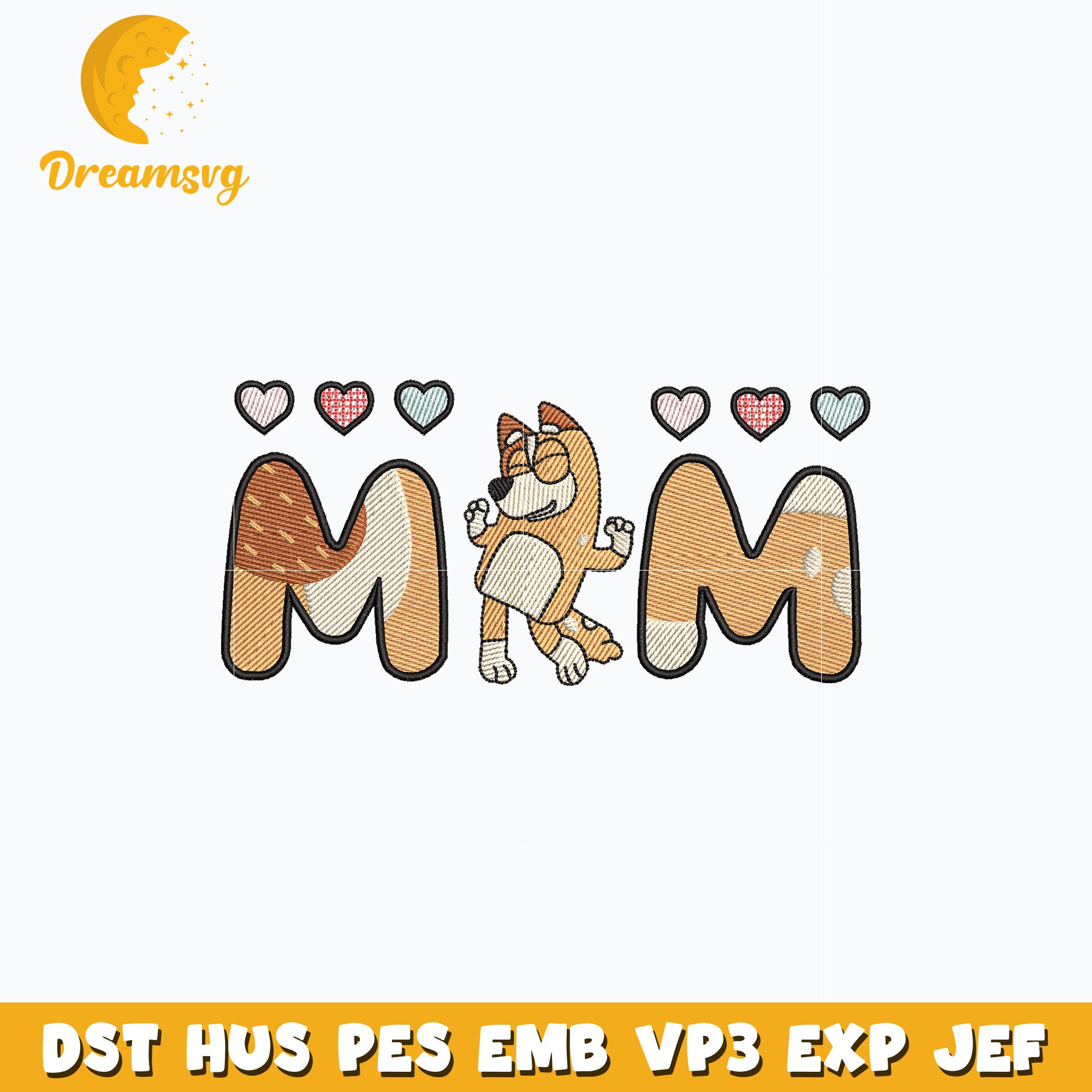Chilli heeler dog Mum embroidery design – DreamSVG Store