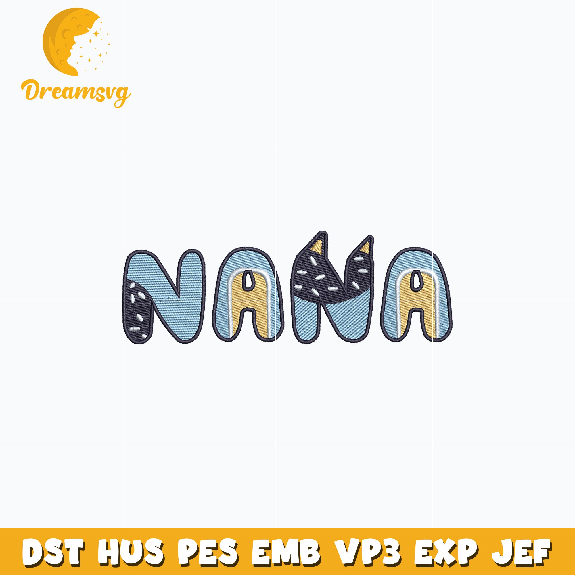 Bluey dad nana embroidery design – DreamSVG Store