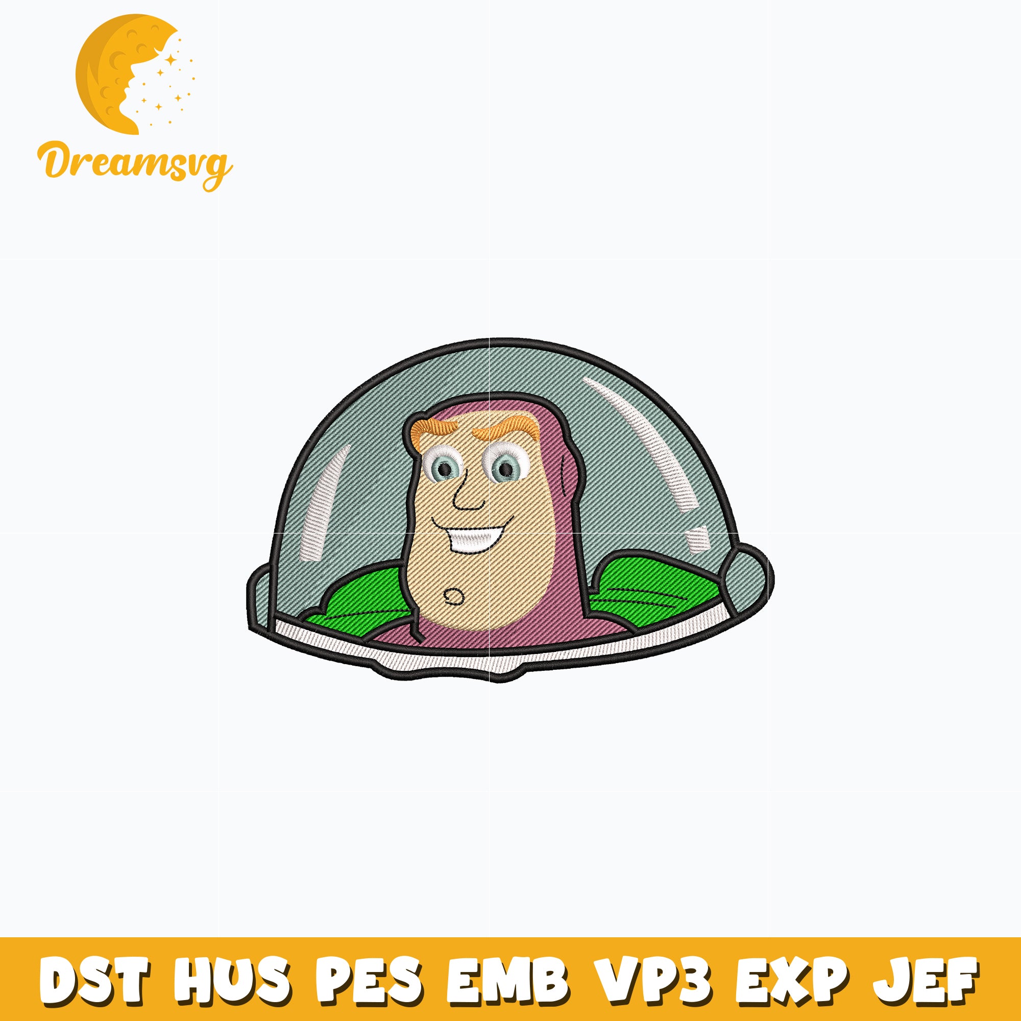 Buzz head toy story embroidery design – DreamSVG Store