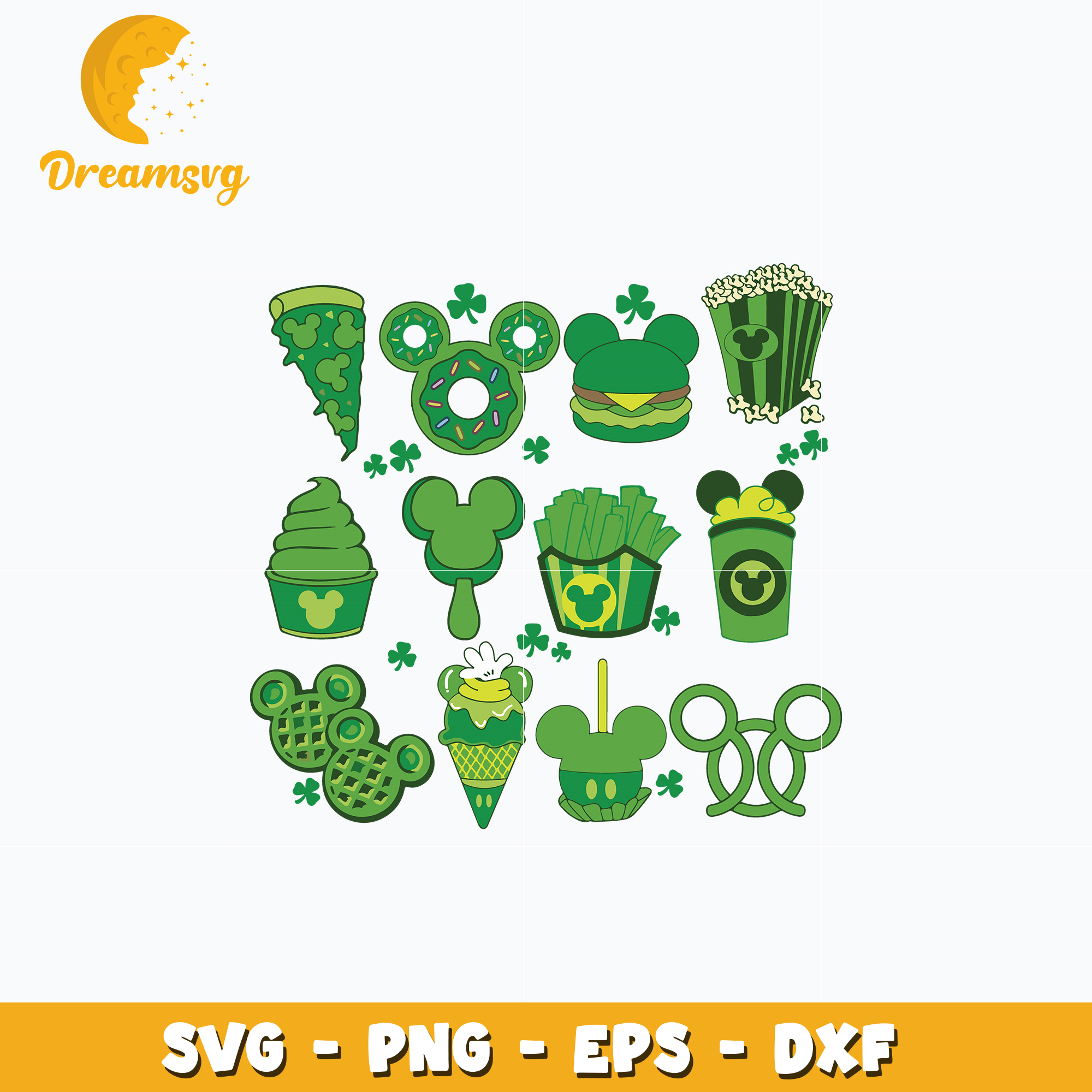 Mickey mouse fast food patrick's day svg – DreamSVG Store