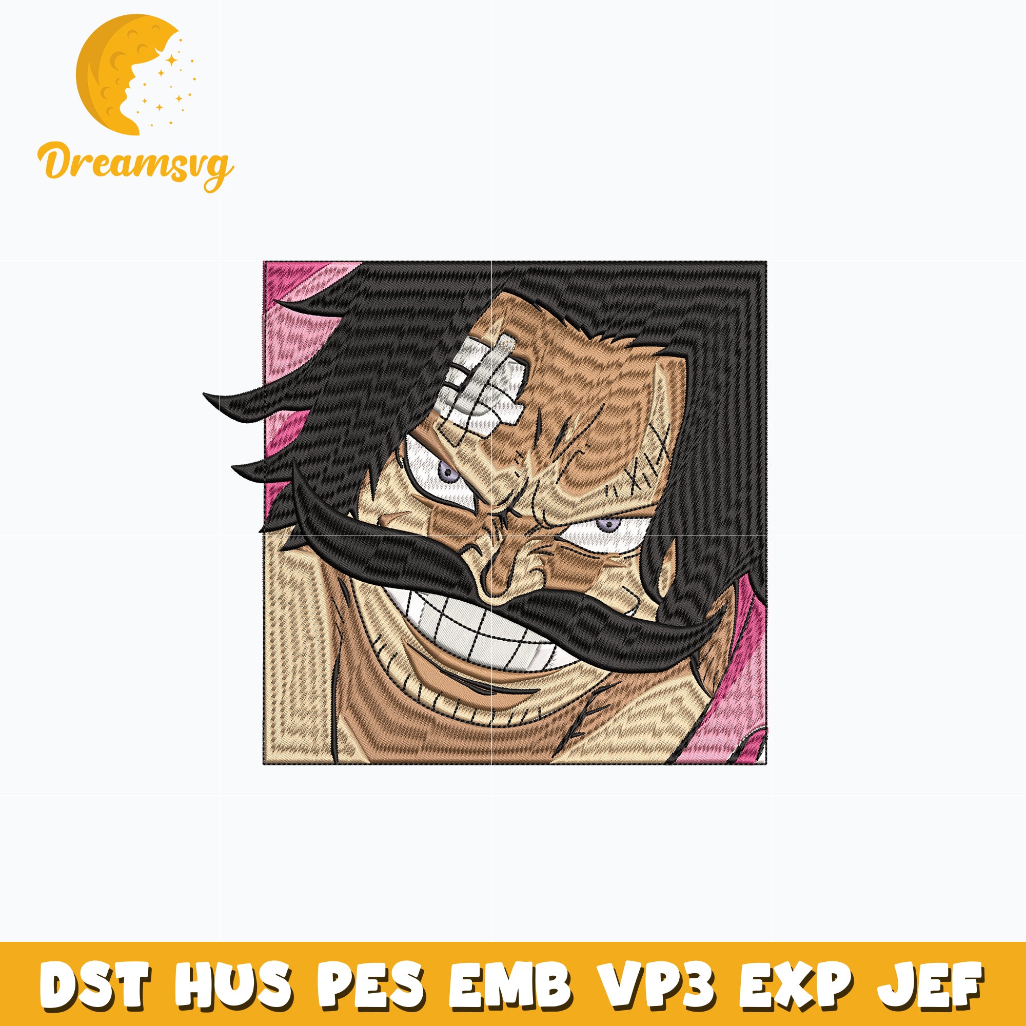 Gol D. Roger face embroidery design – DreamSVG Store