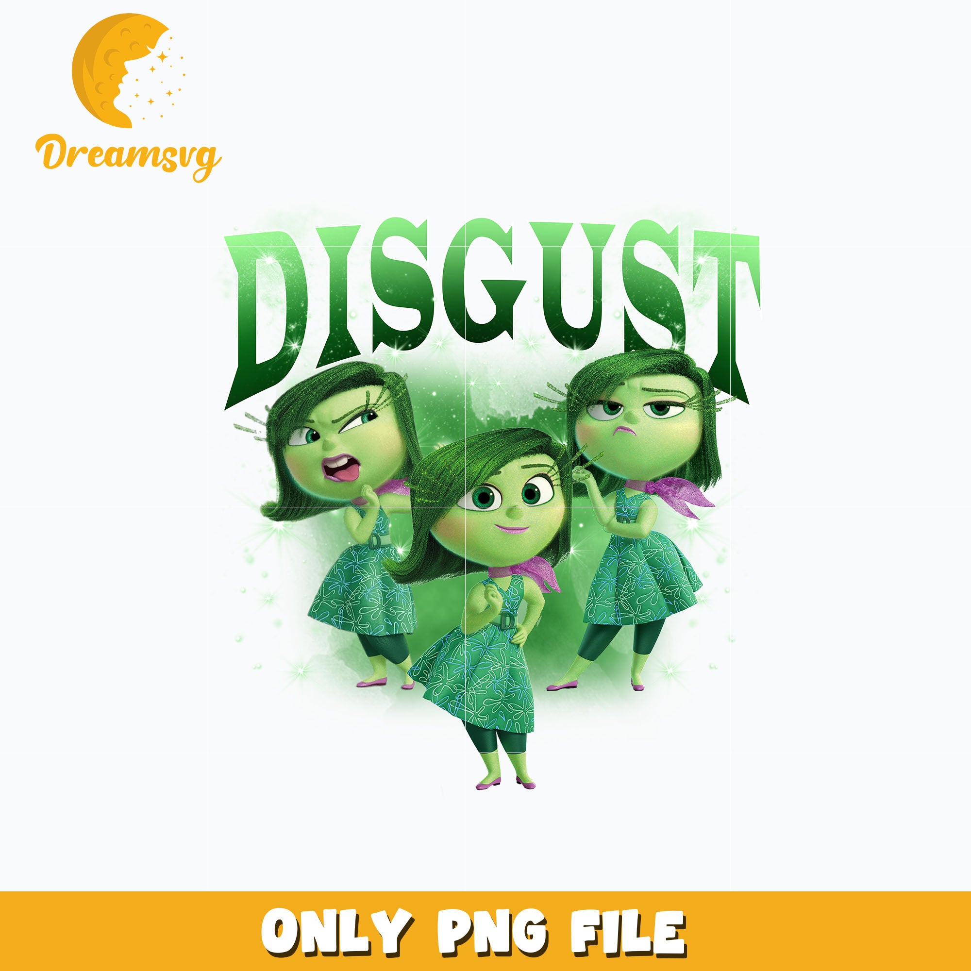 Disgust design png, disney png – DreamSVG Store
