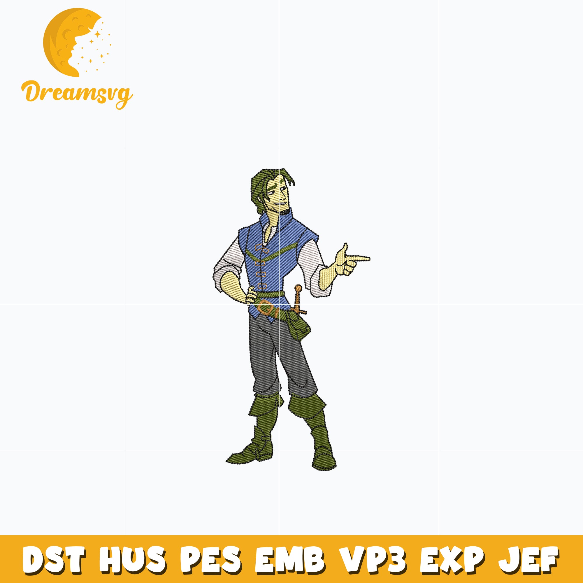 Disney Flynn Rider embroidery design – DreamSVG Store