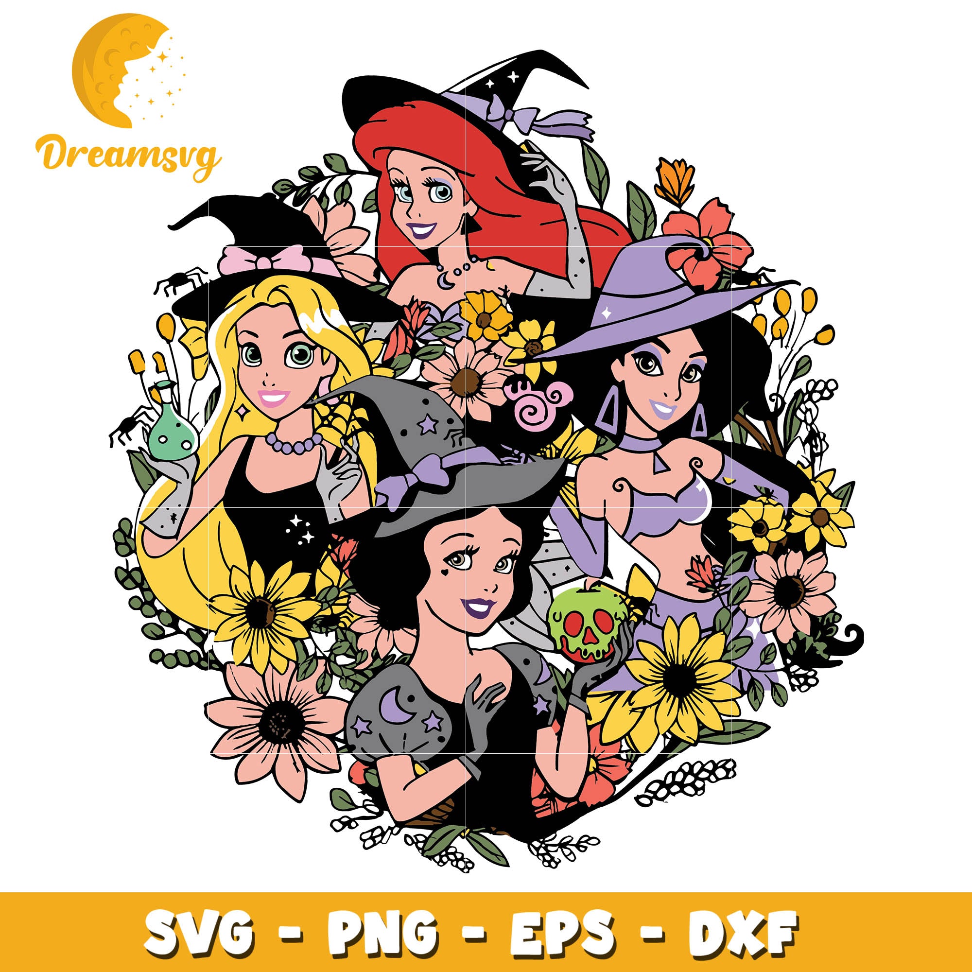 Disney princess Witch Svg, halloween svg – DreamSVG Store
