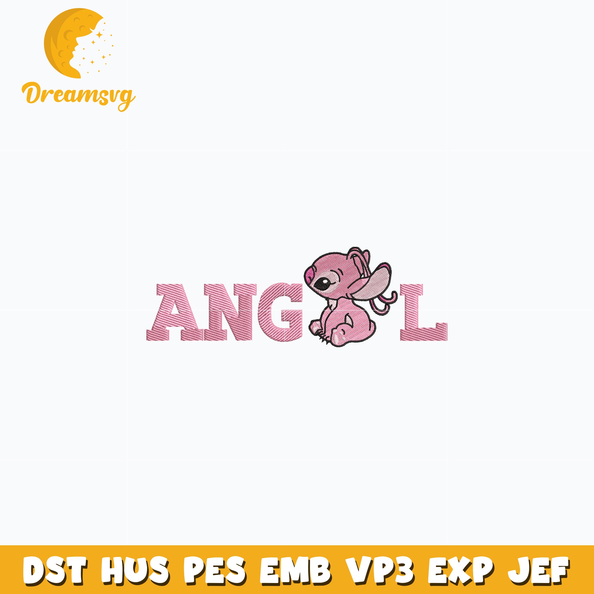 Angel stitch embroidery design – DreamSVG Store