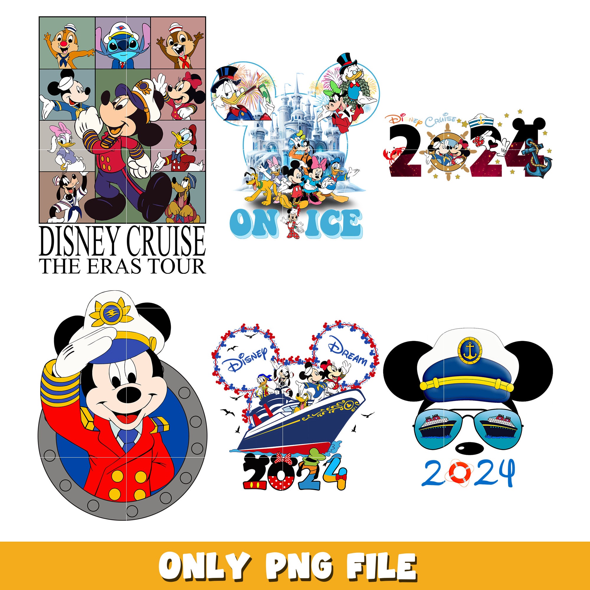 Disney Cruise mickey and friends bundle png, Disney cartoon png, Digit ...