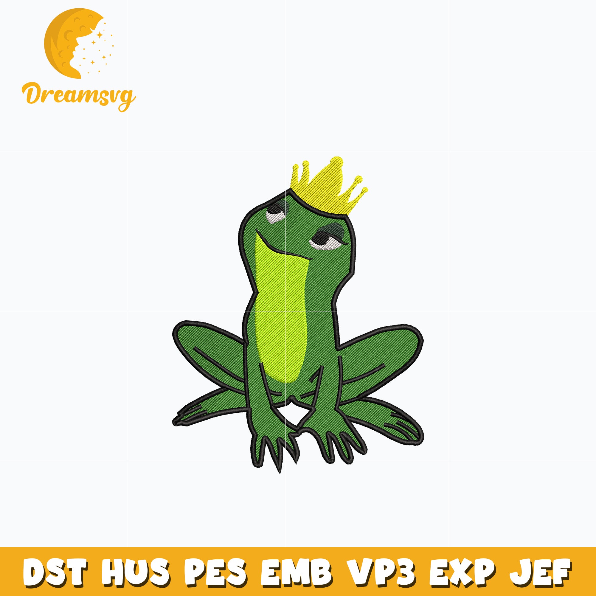 Disney frog prince embroidery design – DreamSVG Store