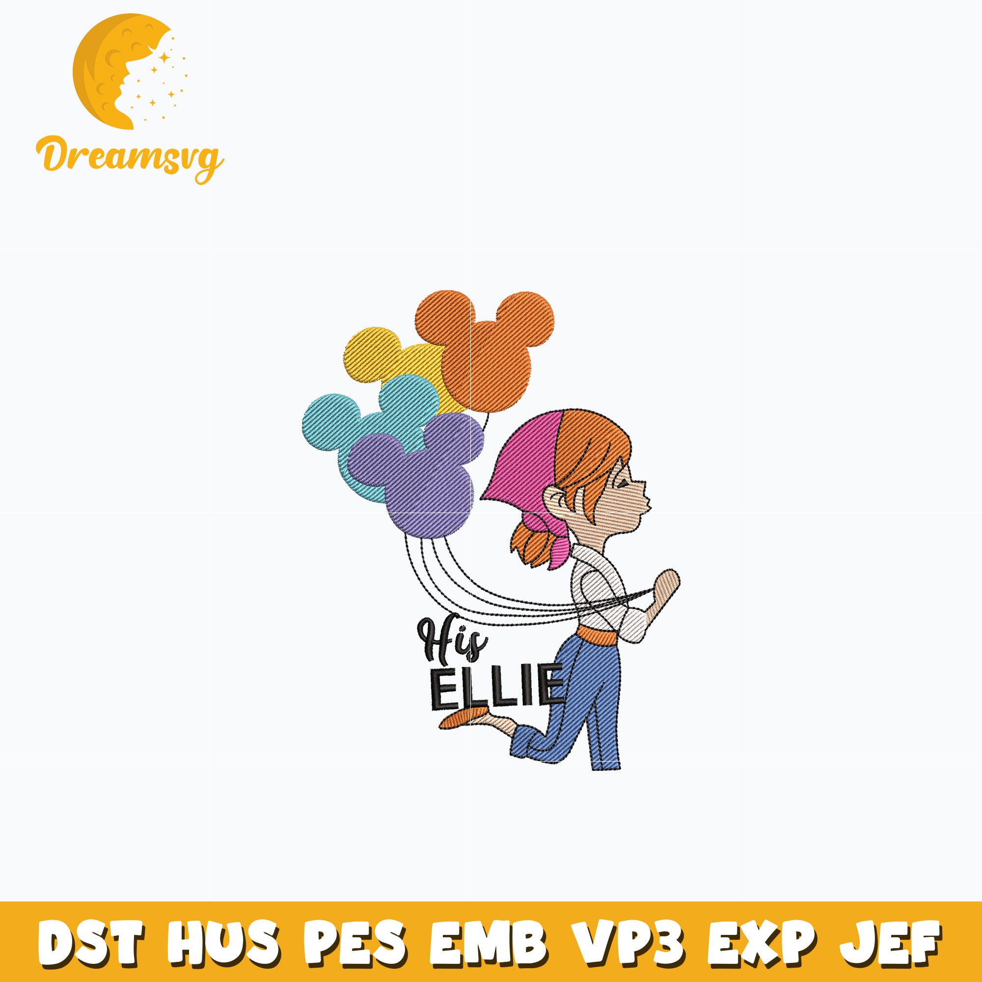 Disney his ellie embroidery design – DreamSVG Store