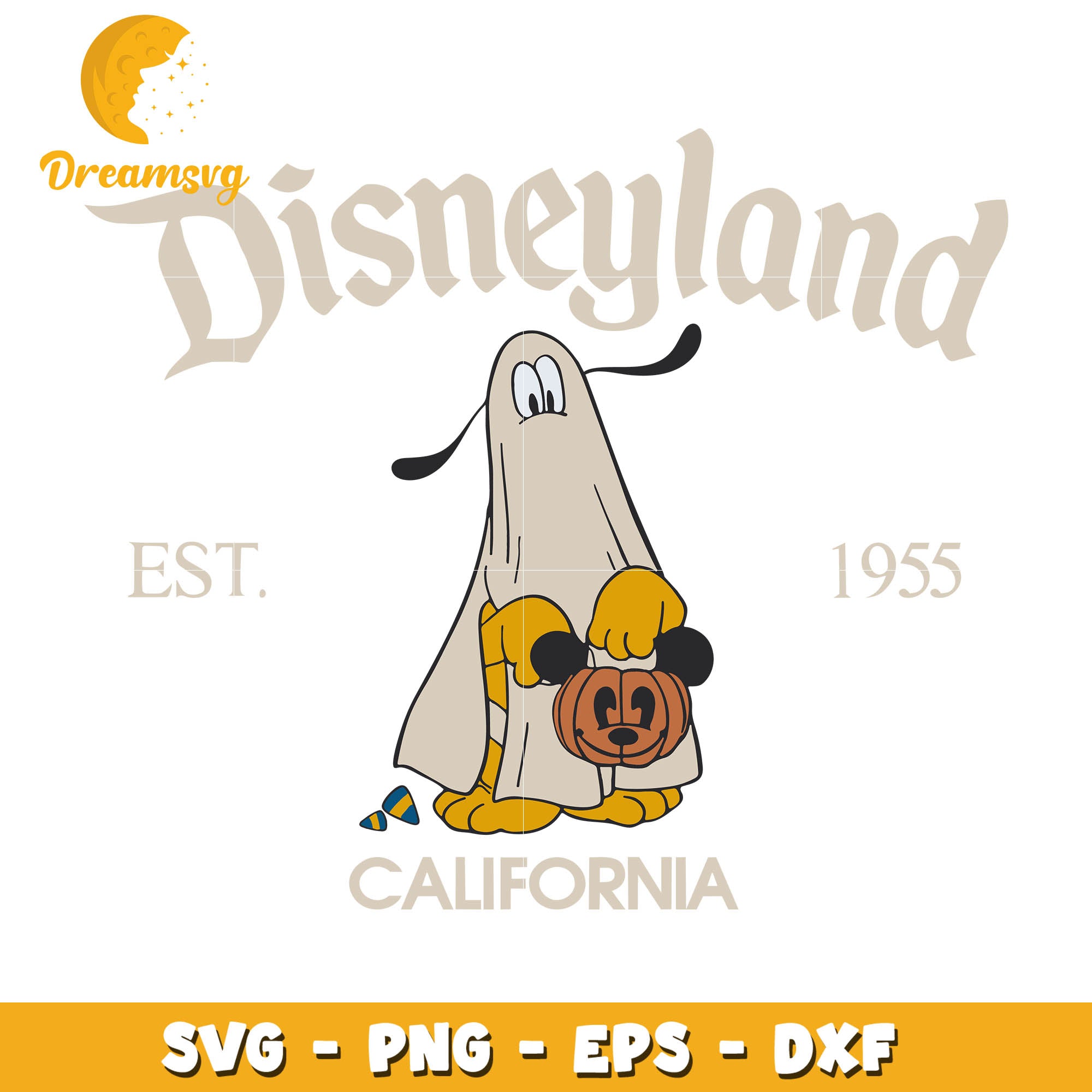 Disneyland est 1955 svg, Pluto Ghost svg – DreamSVG Store