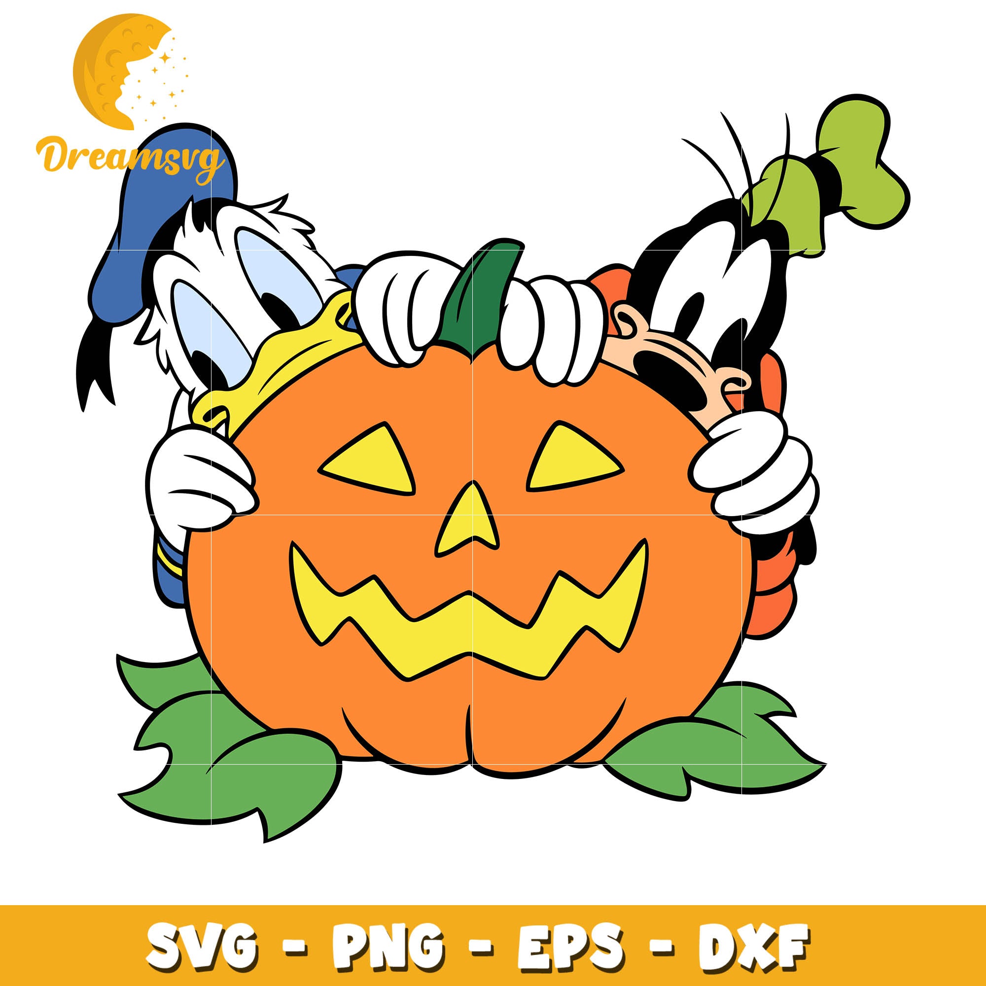 Donald and Goofy pumpkin svg, halloween svg – DreamSVG Store