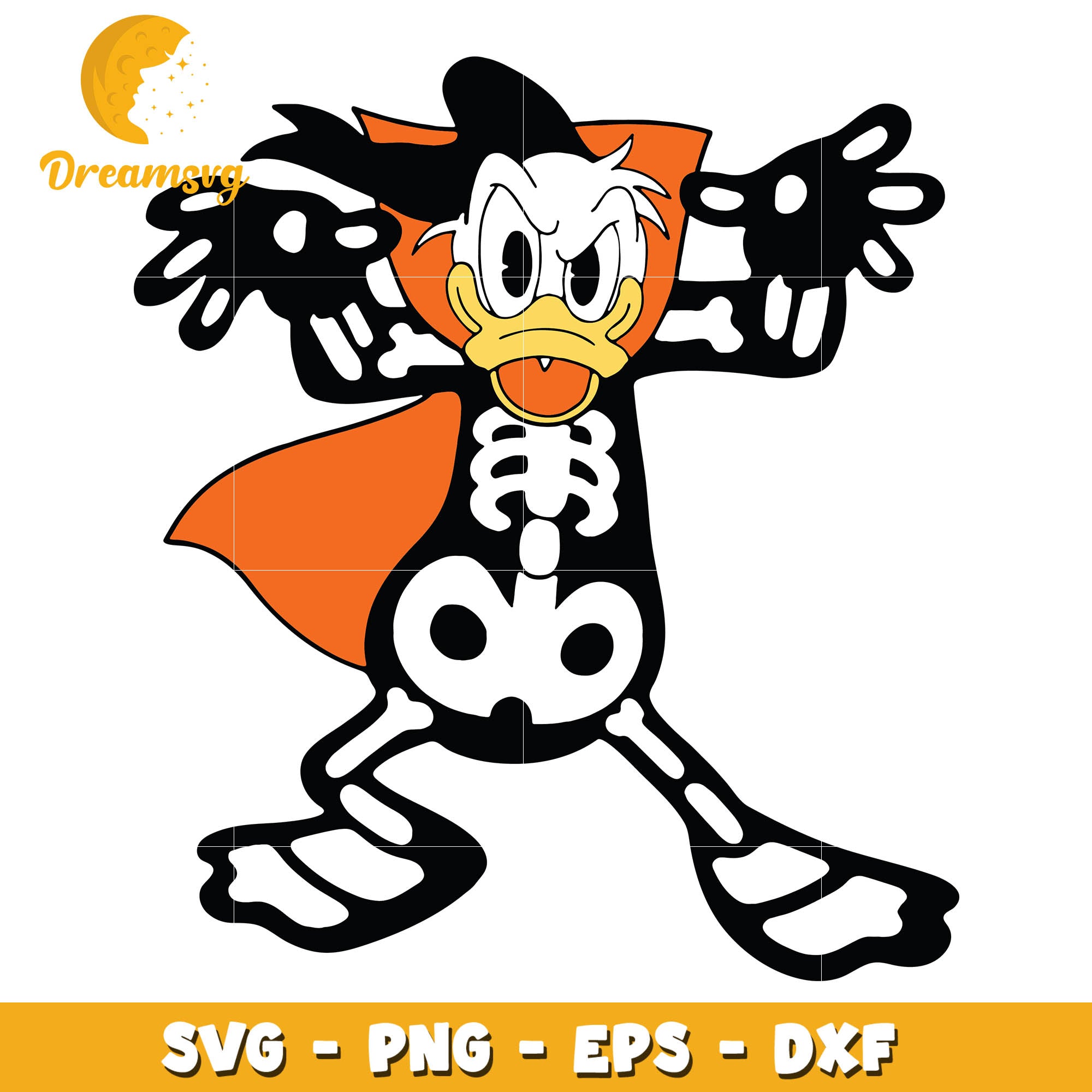Donald cosplay skeleton svg – DreamSVG Store