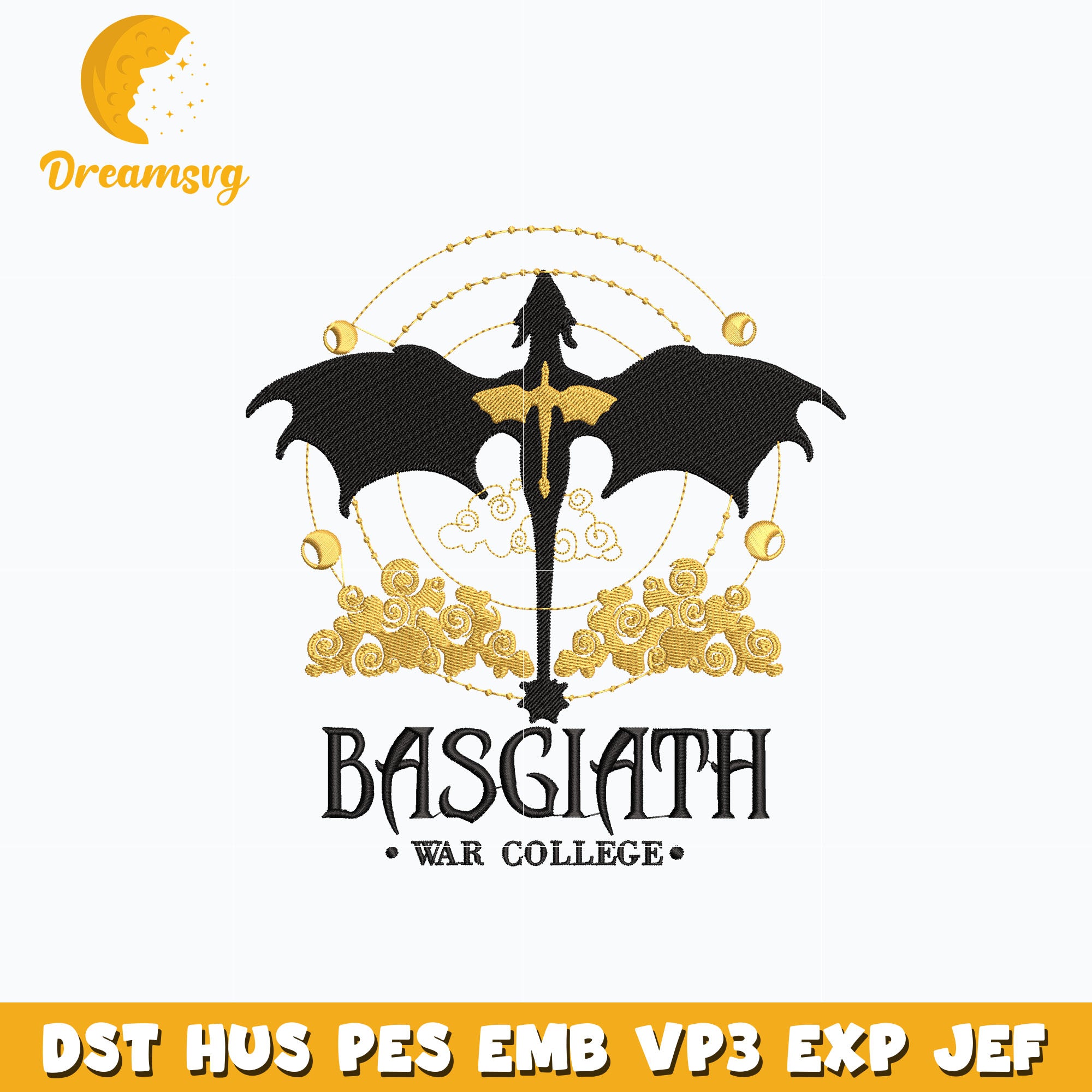 Basgiath dragon war college embroidery – DreamSVG Store
