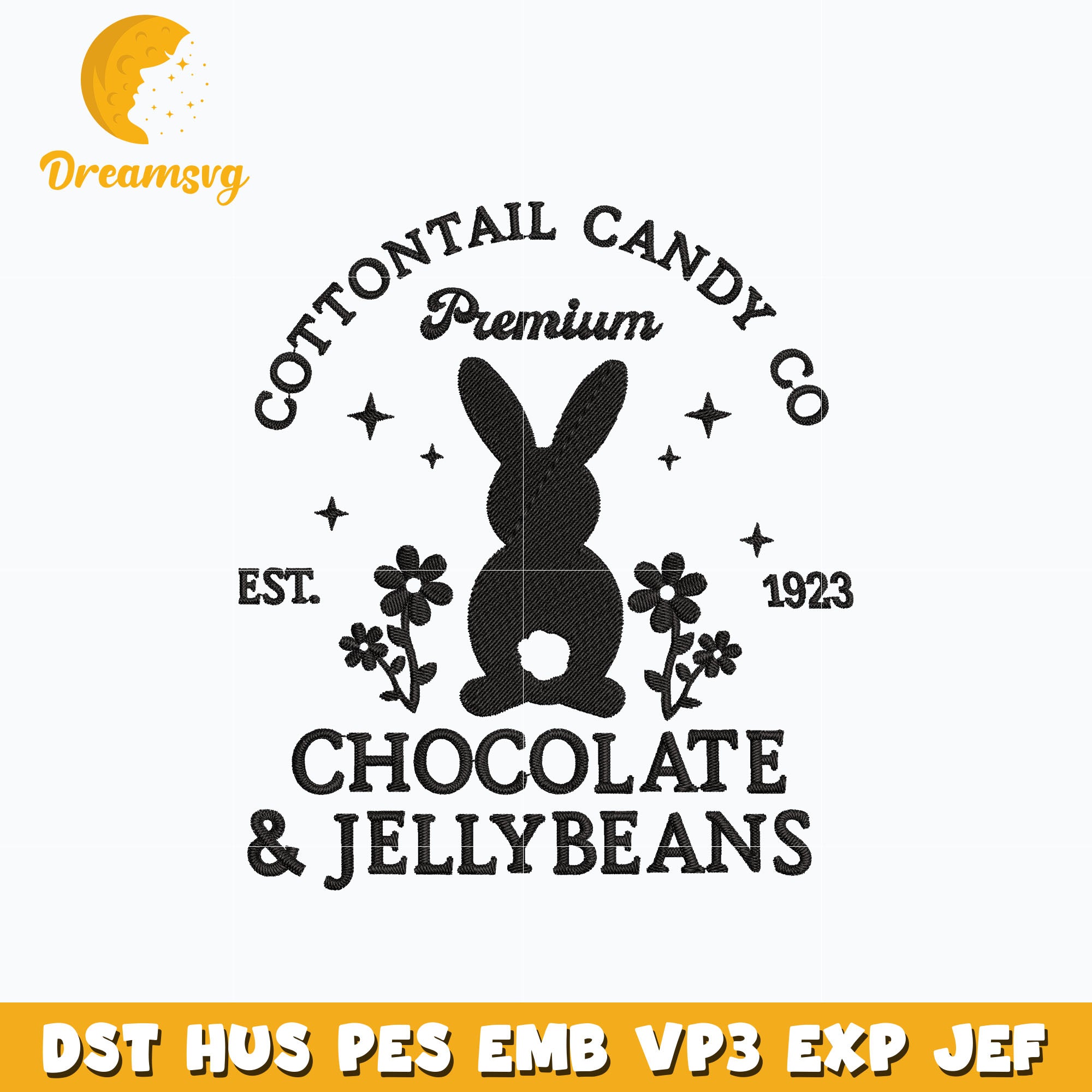 Easter chocolate bunny embroidery – DreamSVG Store