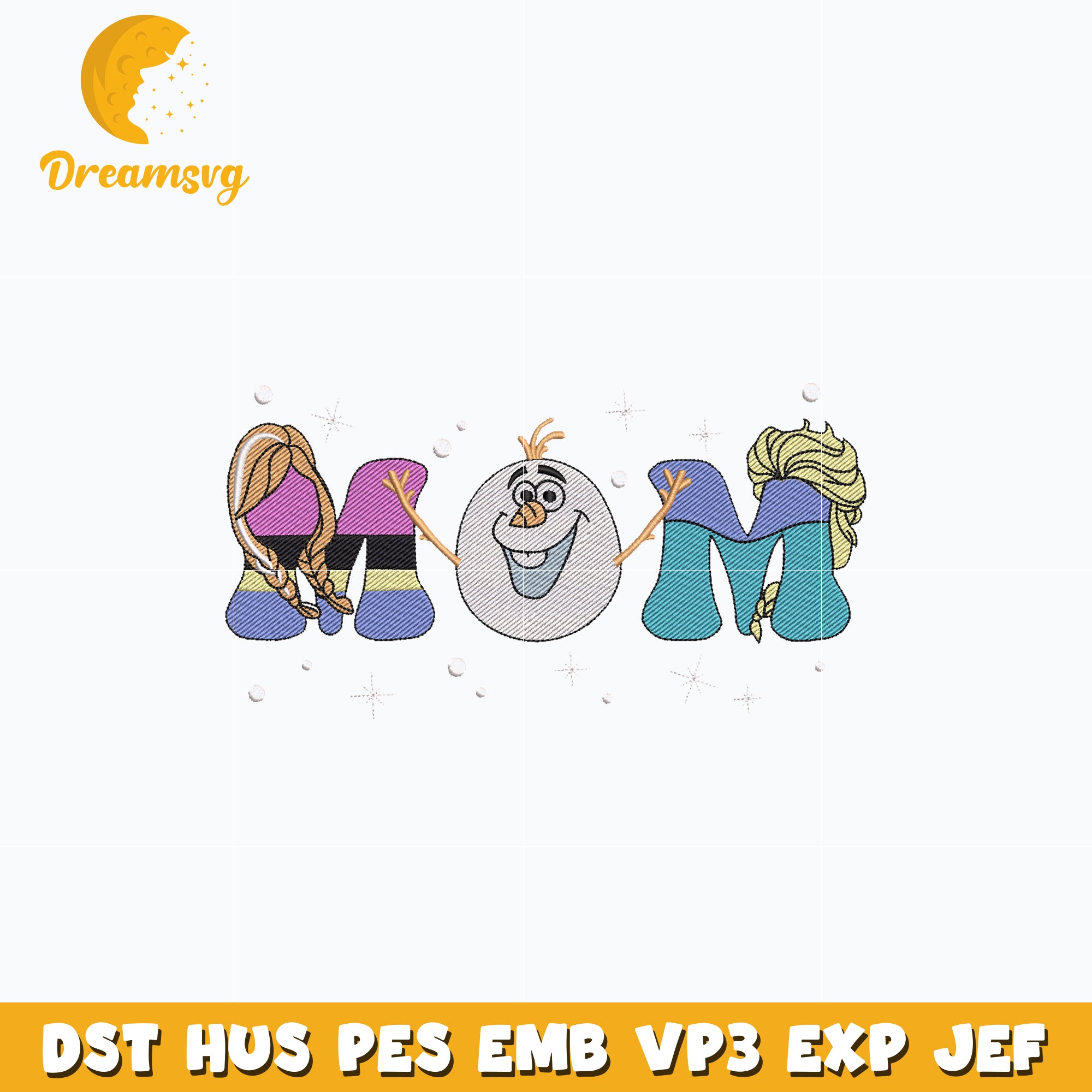 Elsa mom embroidery design – DreamSVG Store