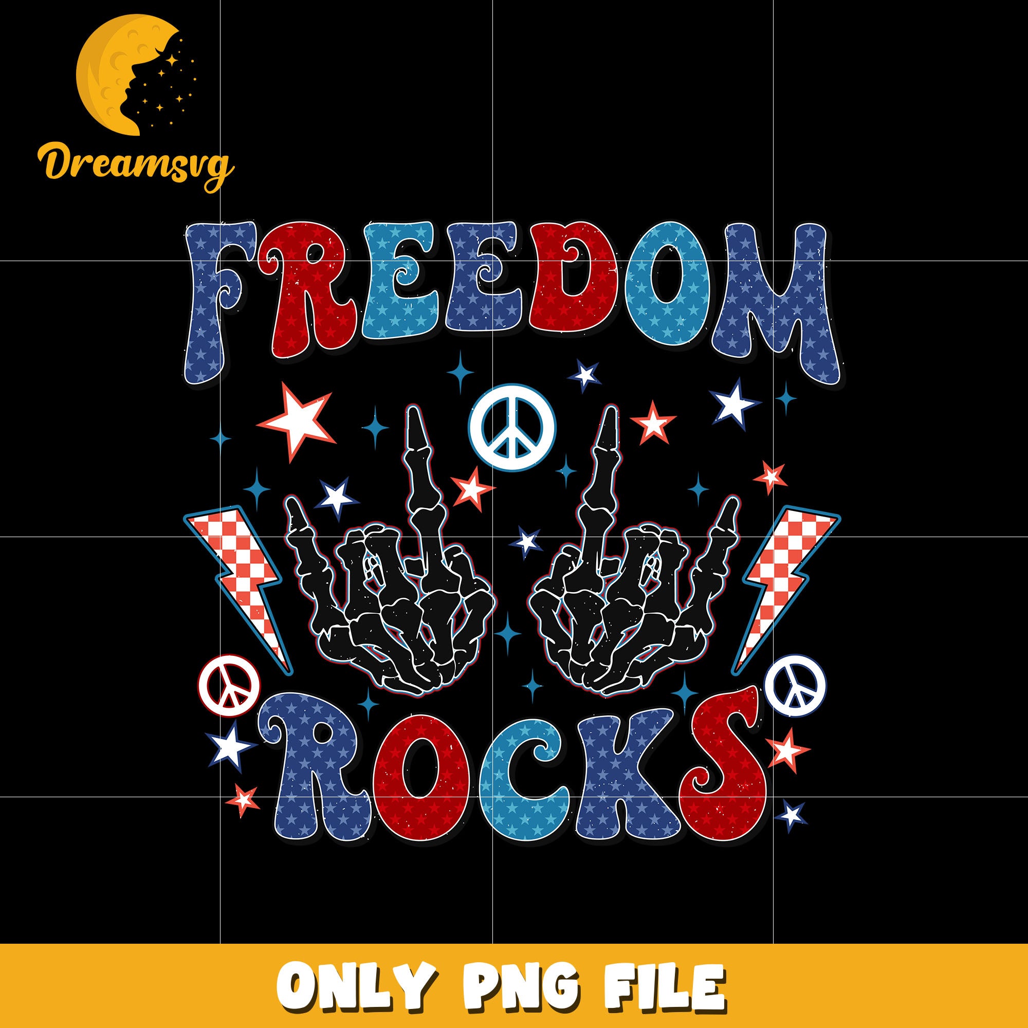 Freedom Rocks logo design png – DreamSVG Store