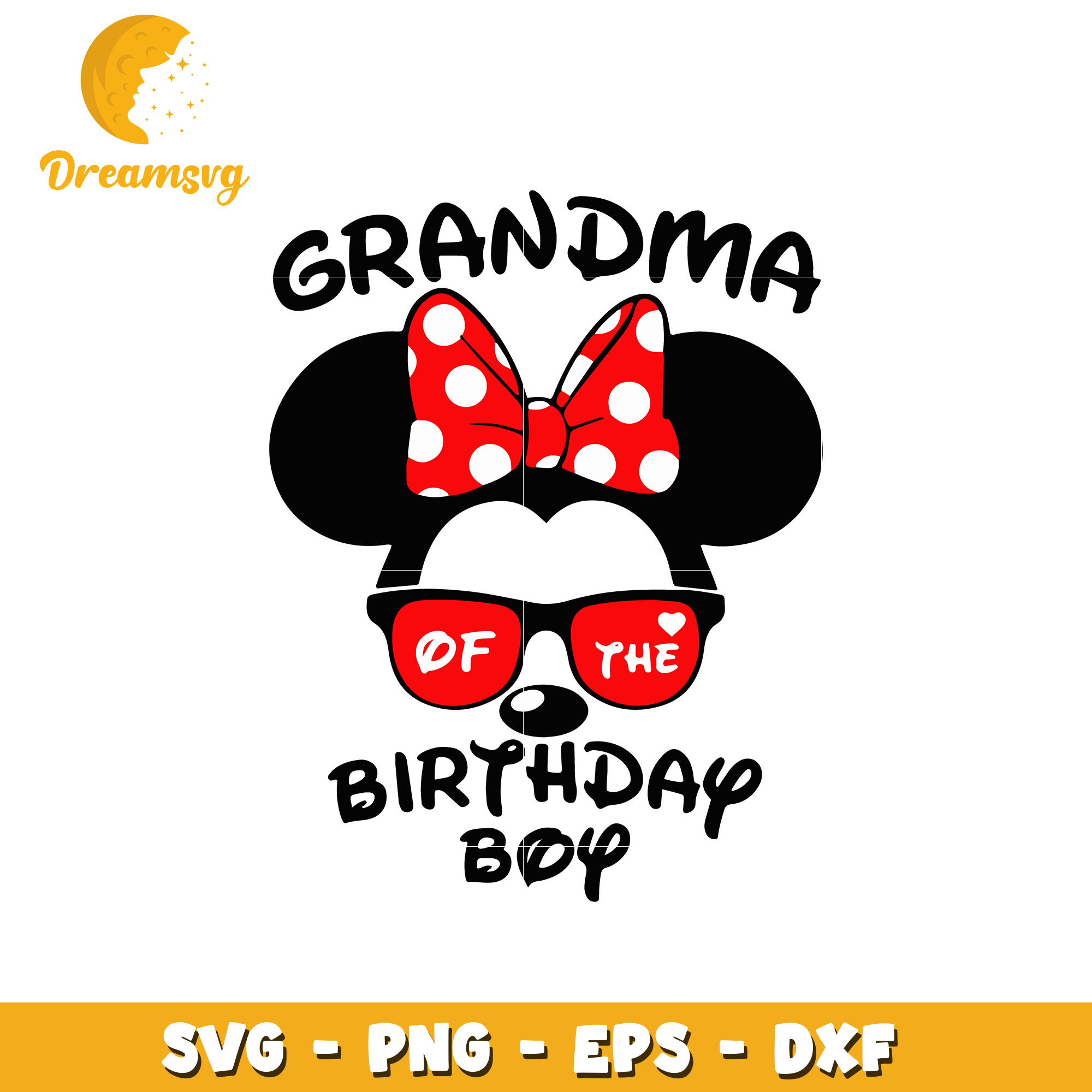 Minnie grandma of the birthday boy svg – DreamSVG Store
