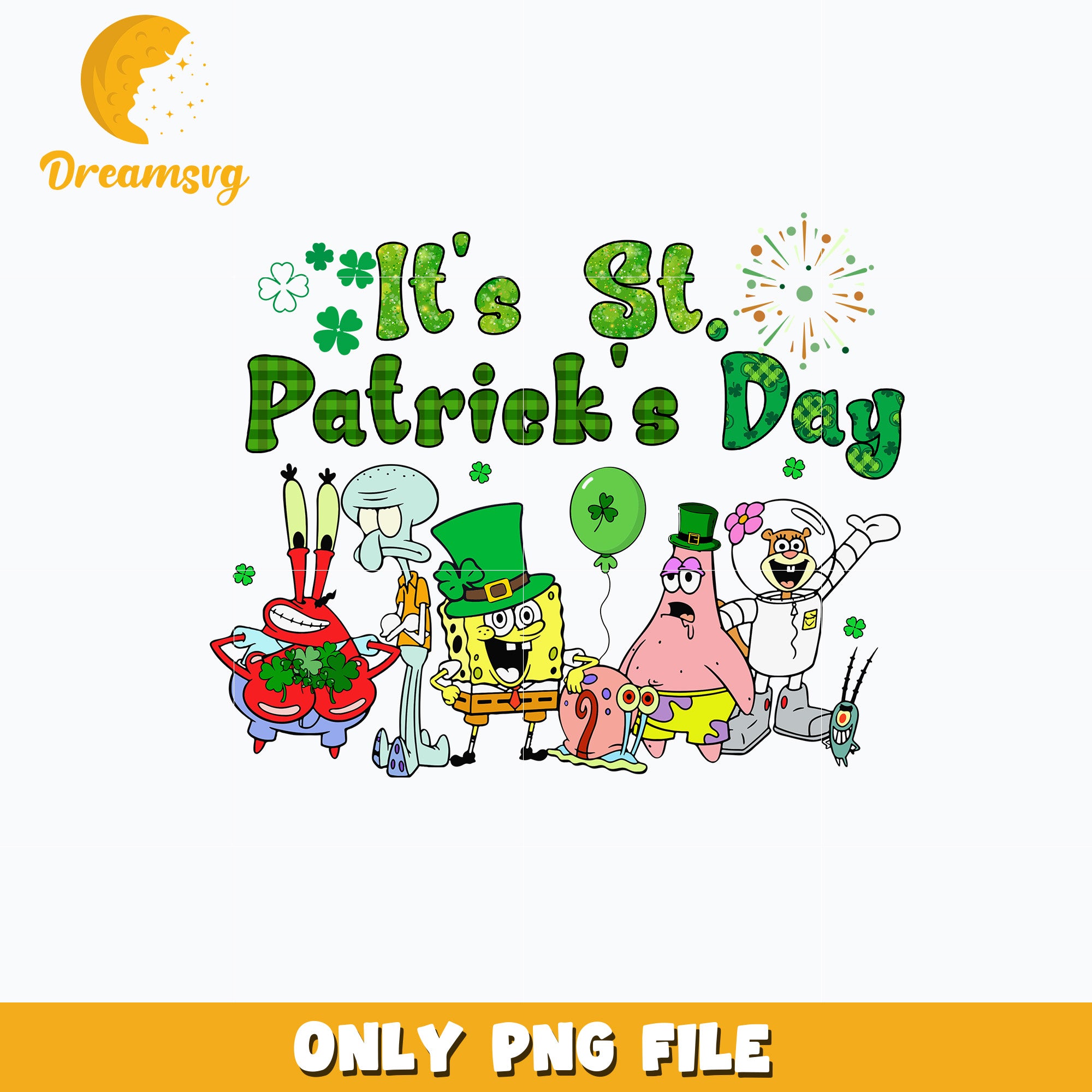 SpongeBob its st. patrick's day Png – DreamSVG Store