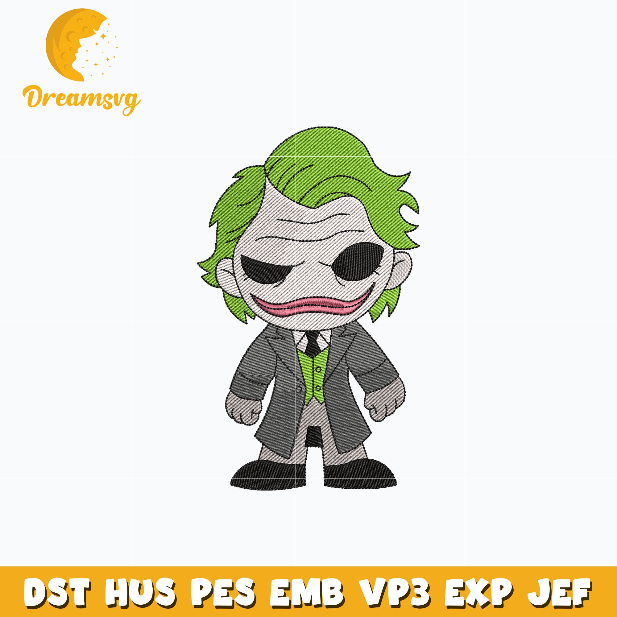 Joker chibi embroidery design – DreamSVG Store