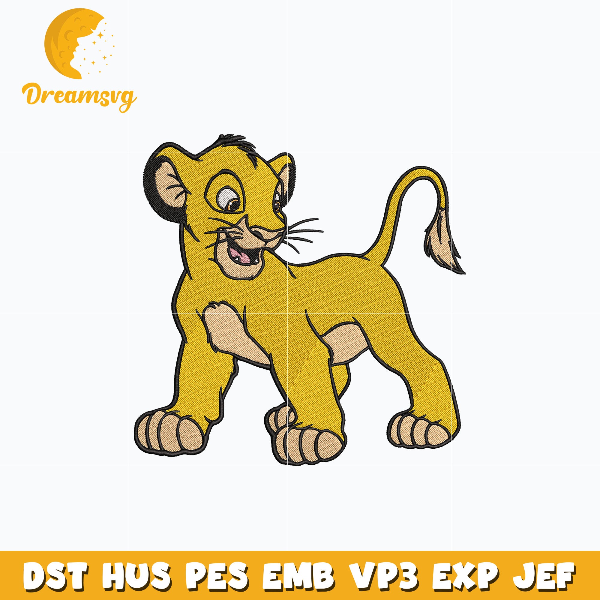 Simba Lion king cartoon embroidery – DreamSVG Store
