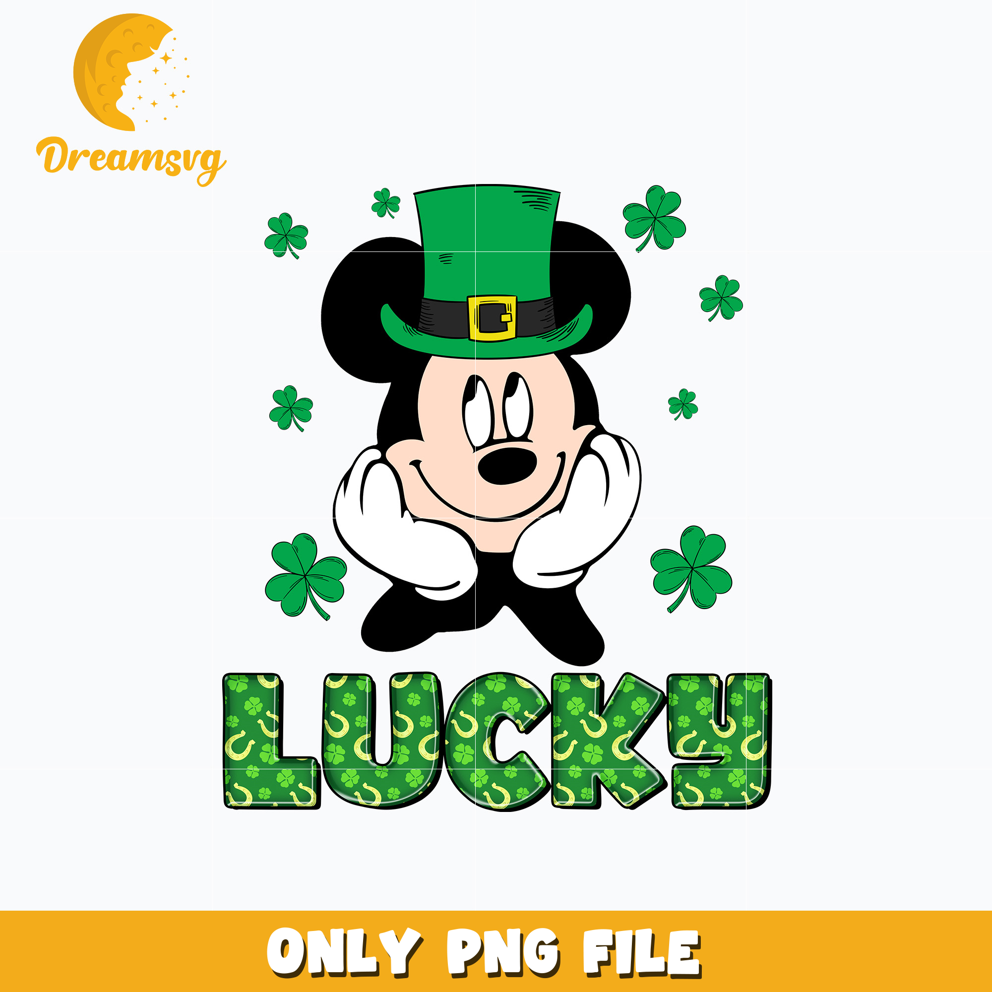 Mickey lucky st. patrick's day png – DreamSVG Store