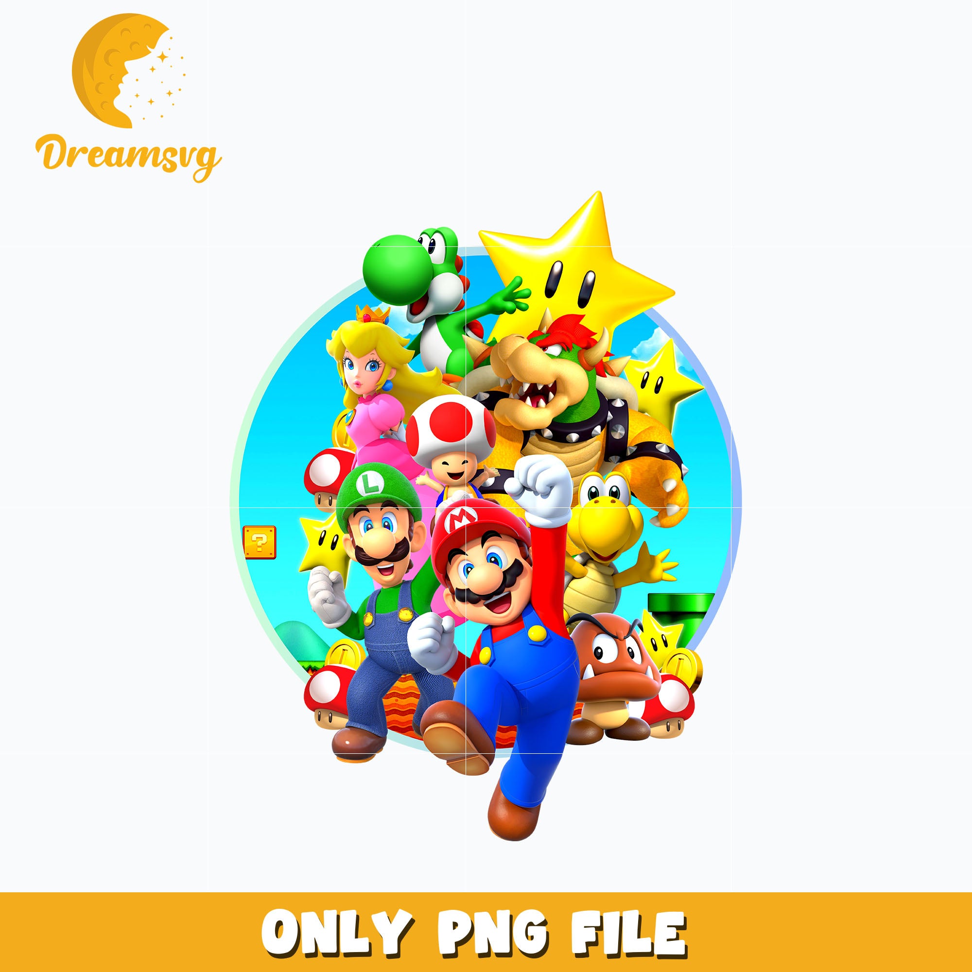 Super Mario Bros design png – DreamSVG Store