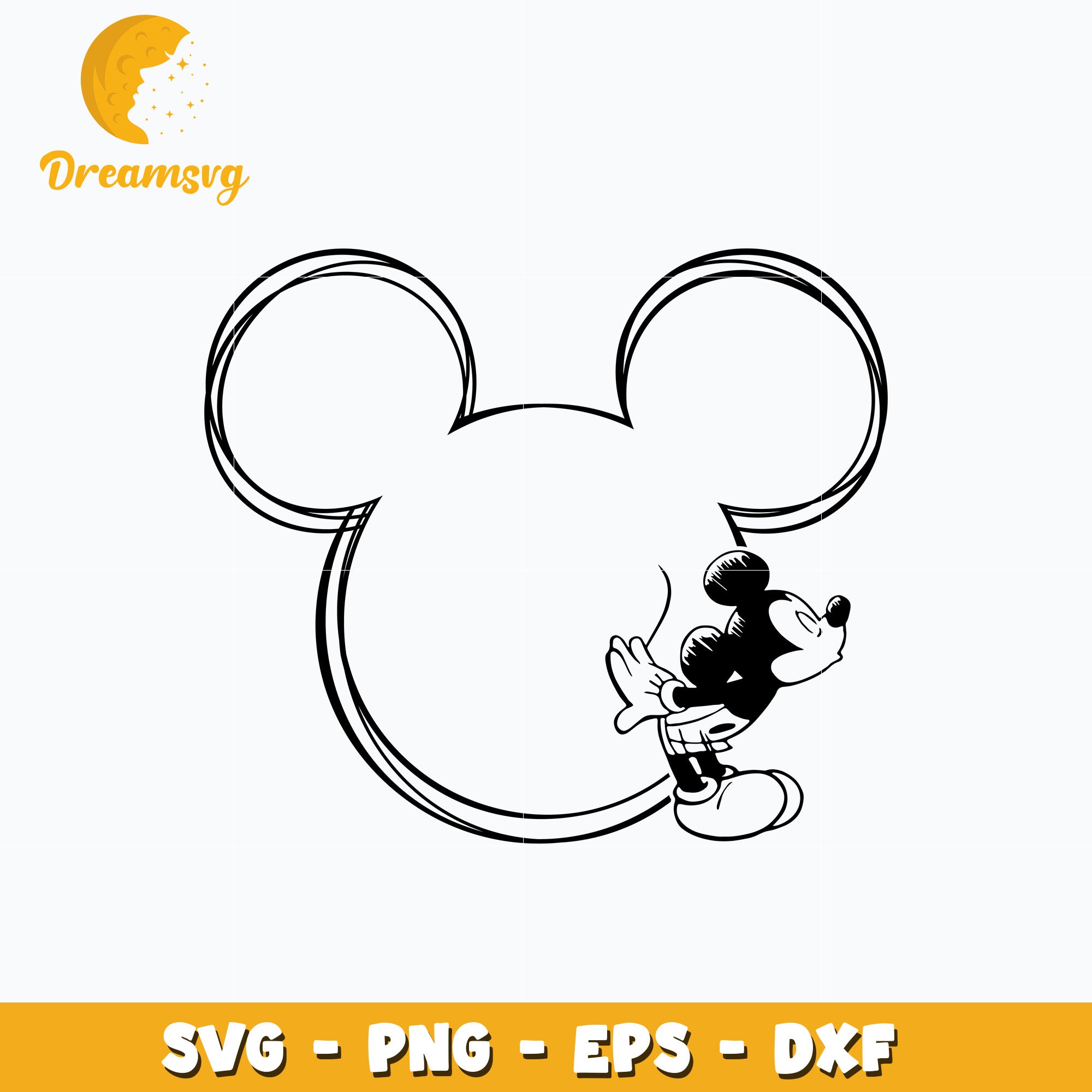 Mickey Mouse svg, mickey head svg, digital download – DreamSVG Store