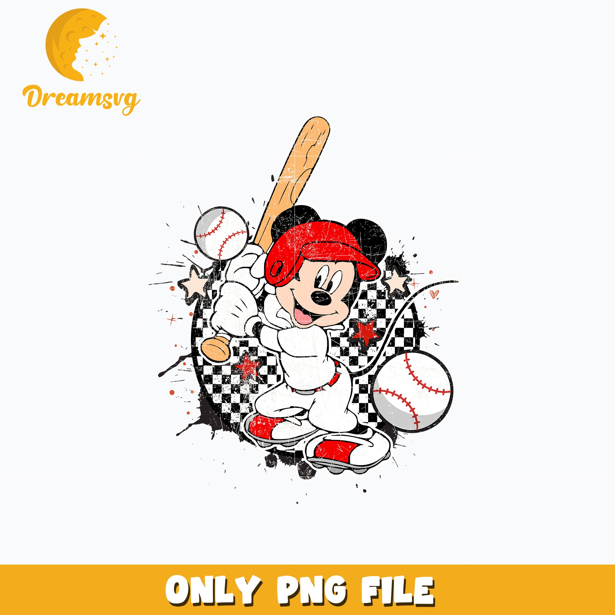 Mickey Mouse Playing Softball