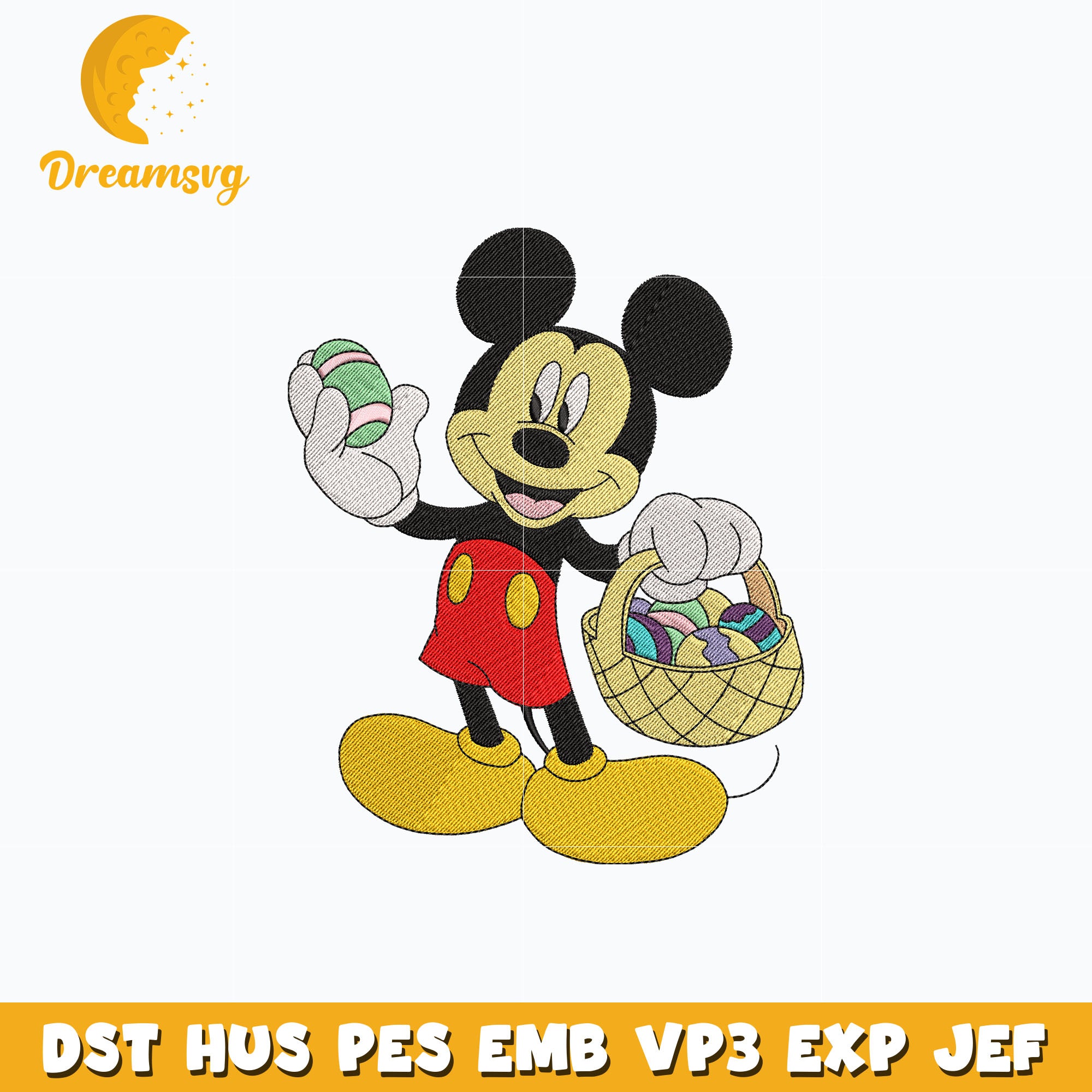 Mickey Easter Eggs Embroidery Dreamsvg Store
