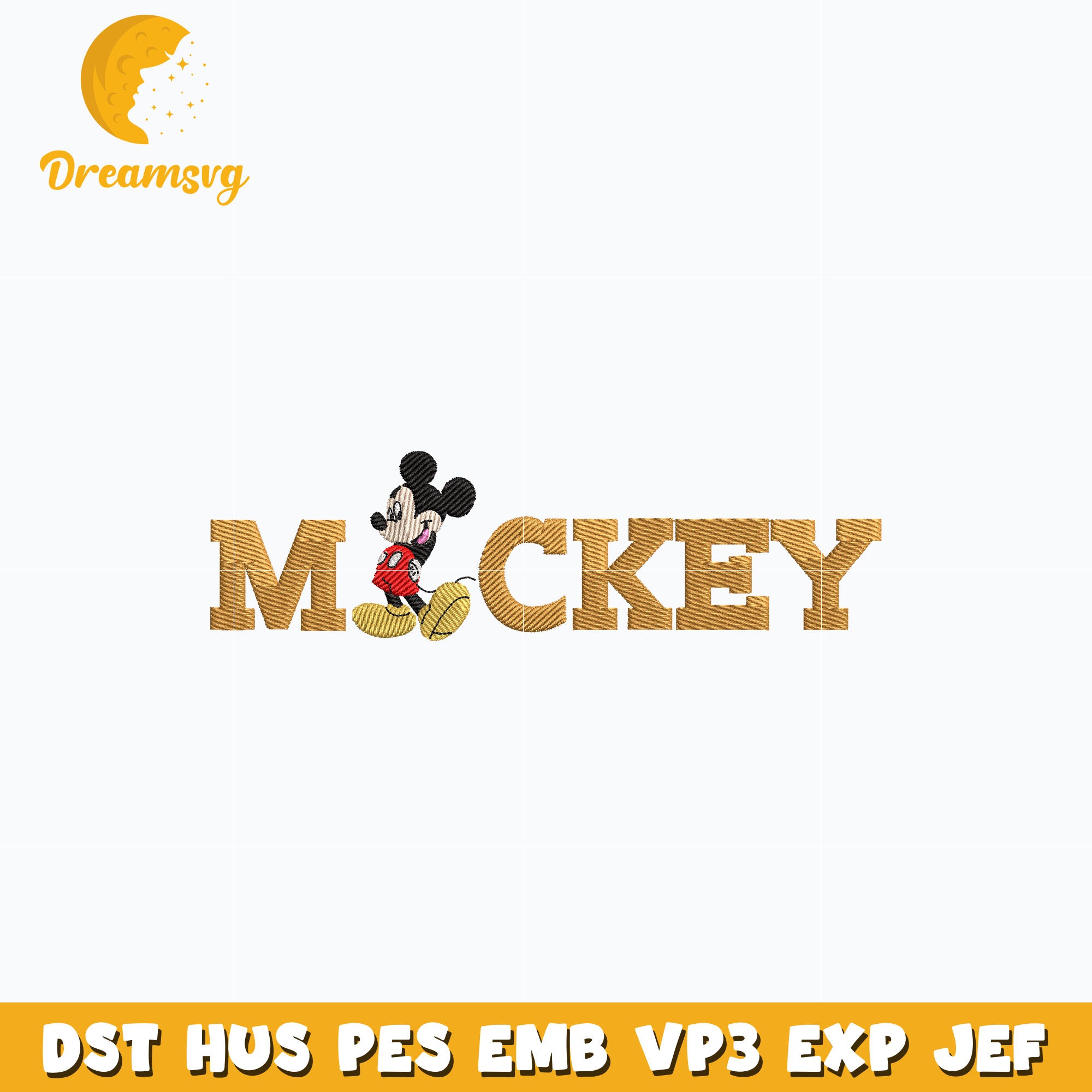 Mickey mouse name embroidery – DreamSVG Store