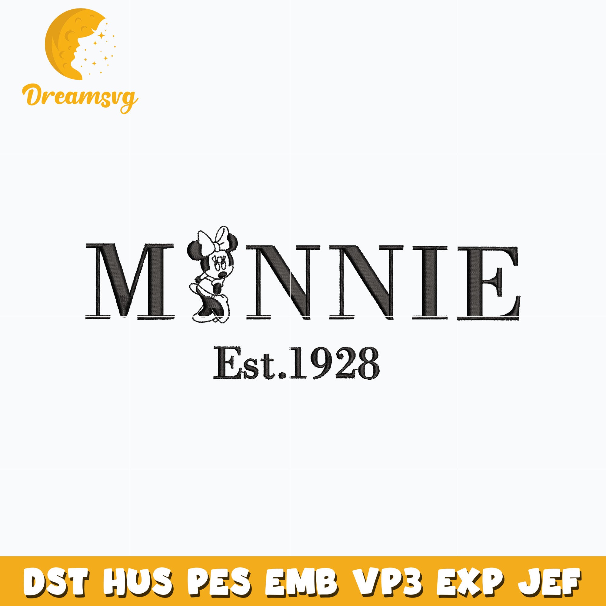 Minnie mouse est 1928 embroidery – DreamSVG Store