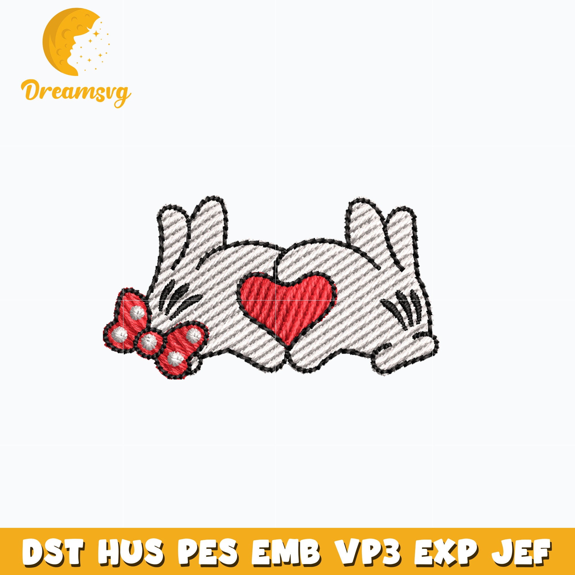 Minnie hand love embroidery – DreamSVG Store