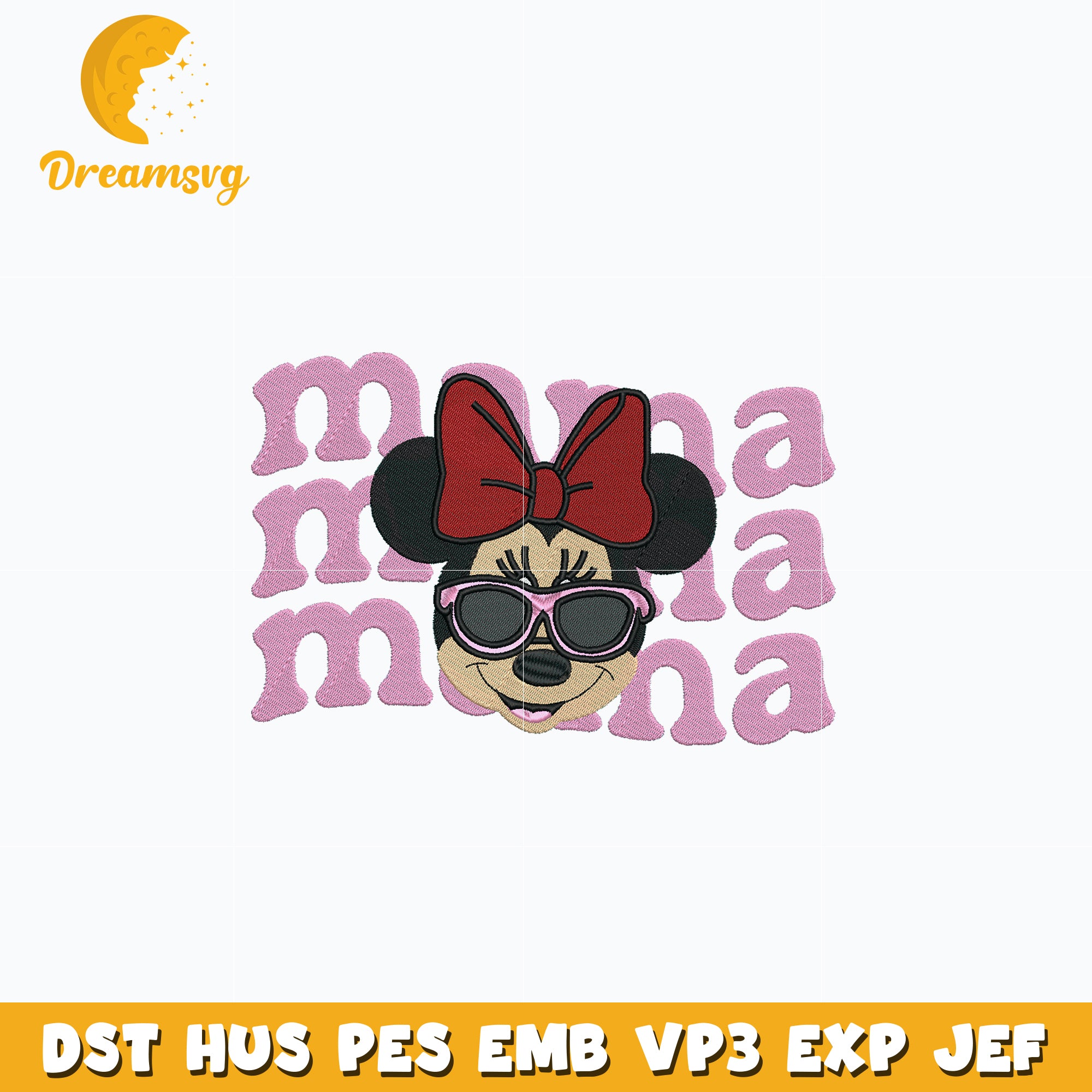 Minnie mouse mama embroidery design – DreamSVG Store