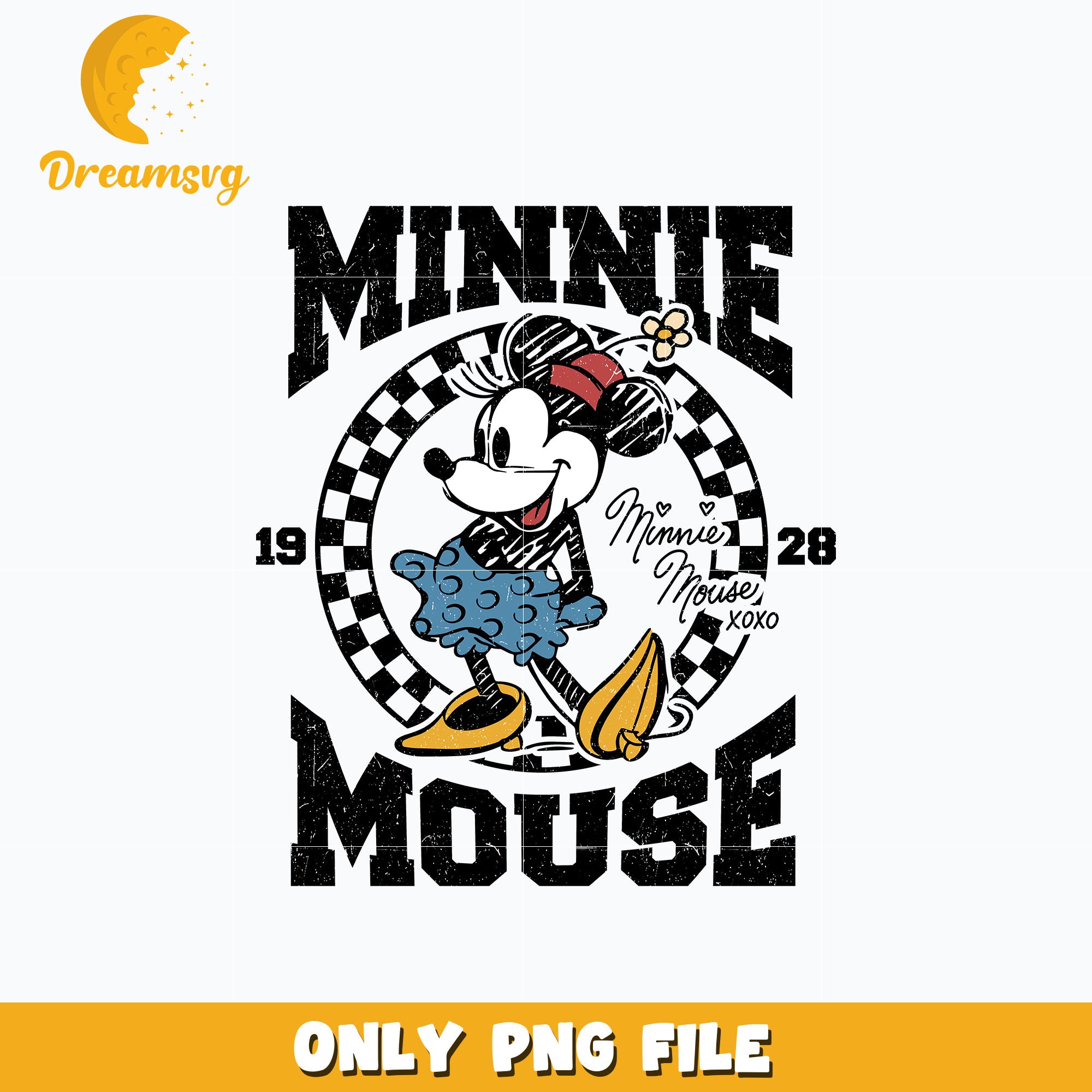 Minnie mouse 1928 png, digital download – DreamSVG Store