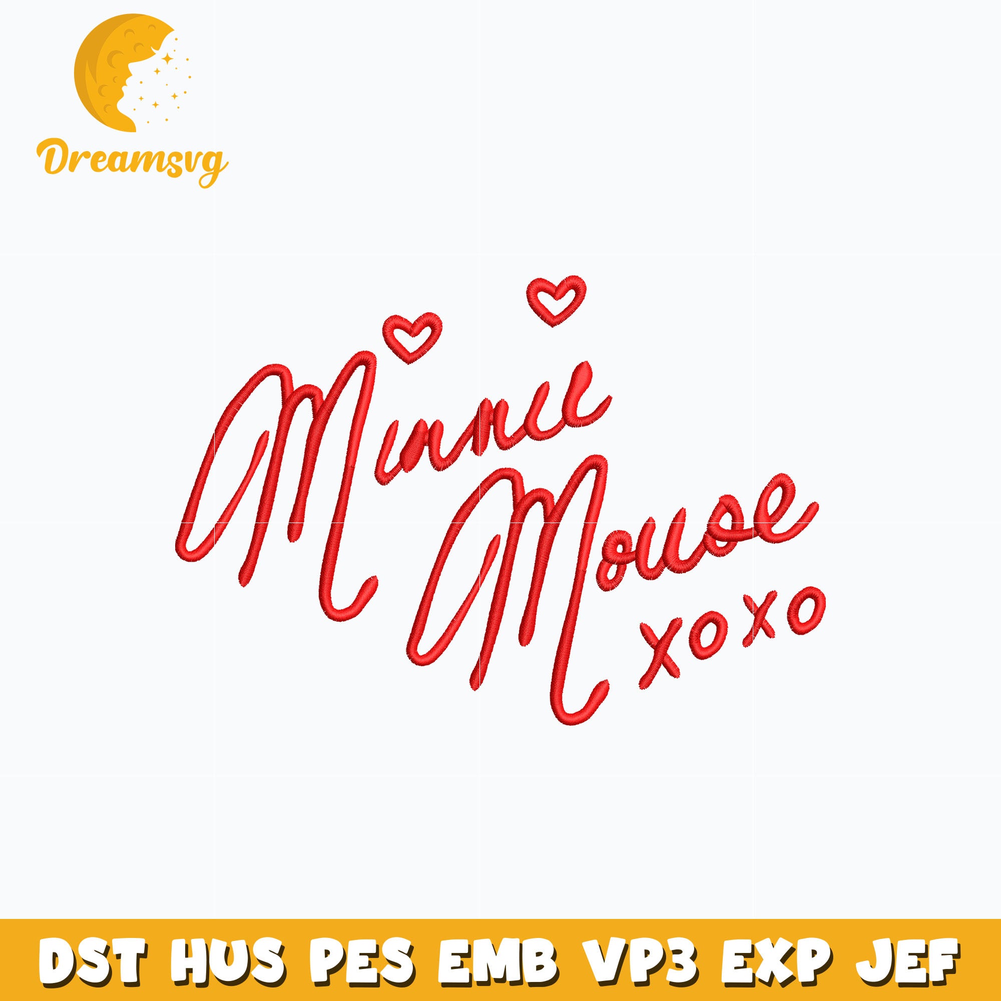 Minnie mouse xoxo embroidery – DreamSVG Store