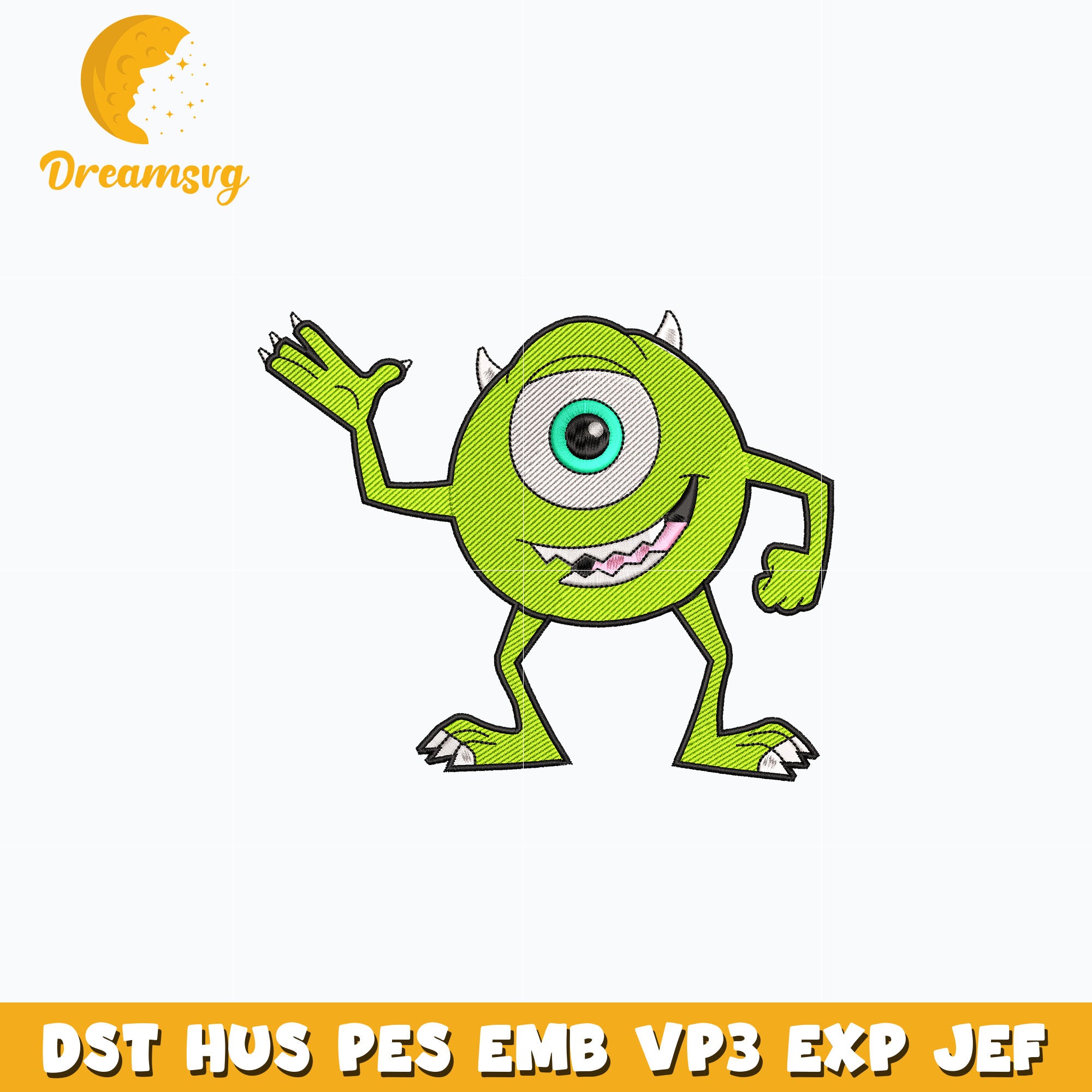 Monster mike embroidery – DreamSVG Store