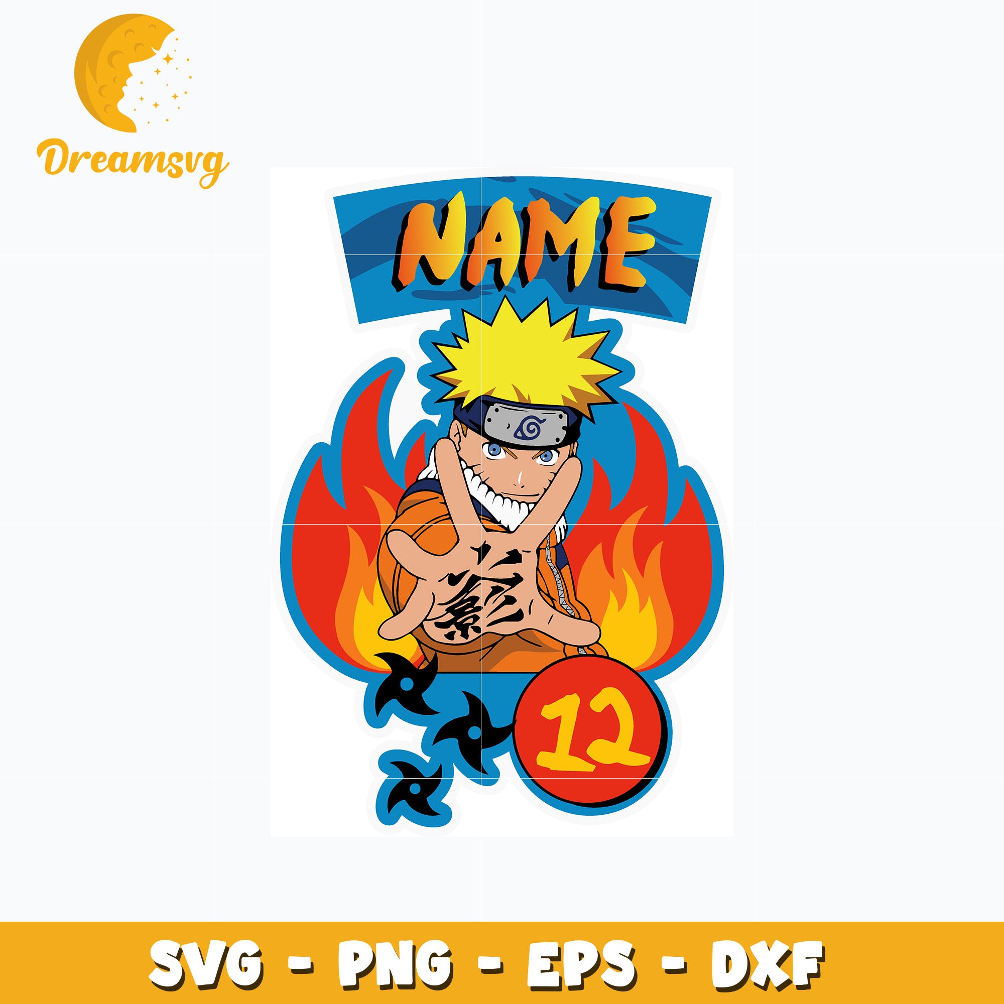 Uzumaki Naruto name design svg, anime svg, Naruto svg – DreamSVG Store