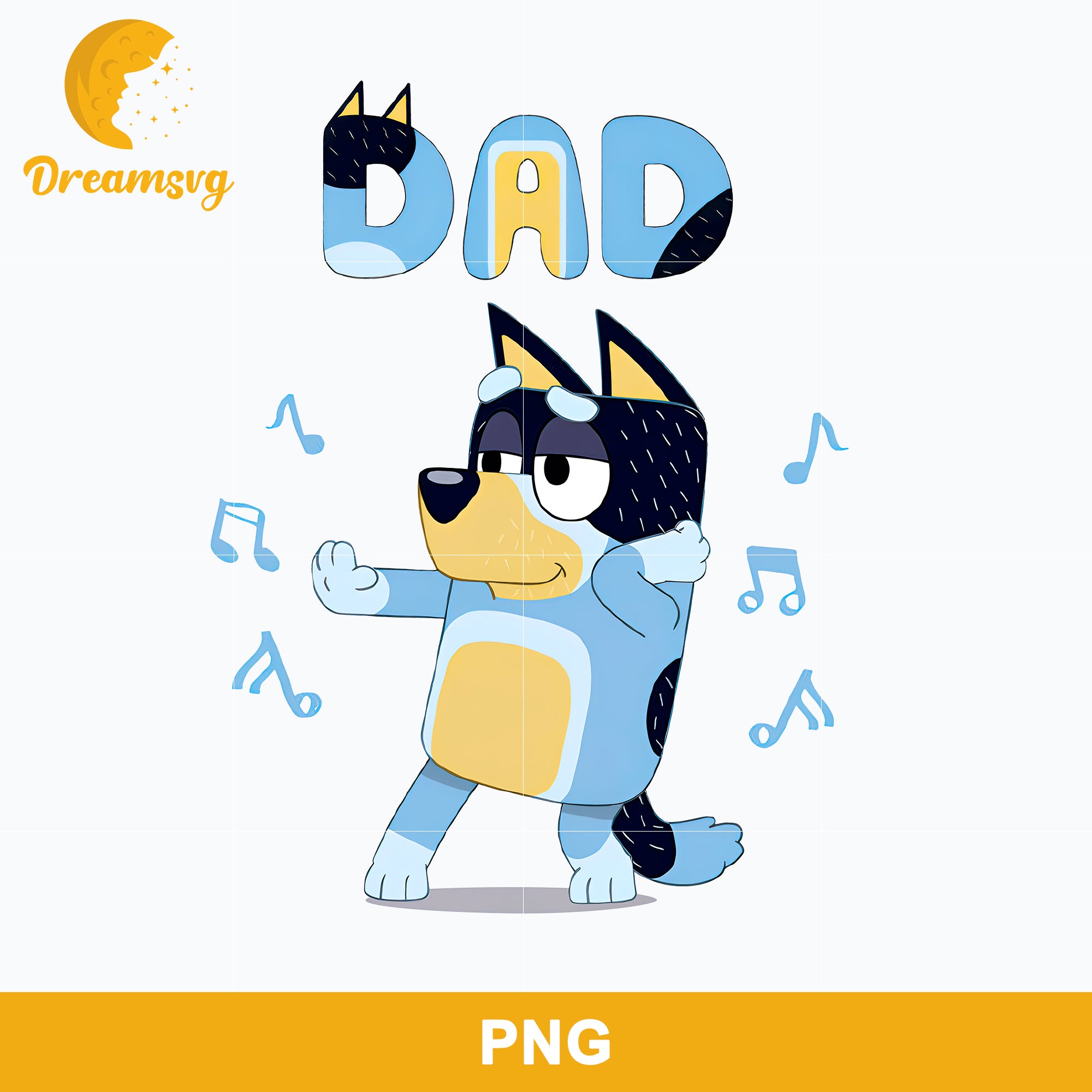 Bandit Dad Png, Bluey Bandit Dad Png, Bluey Father's Day Png File ...